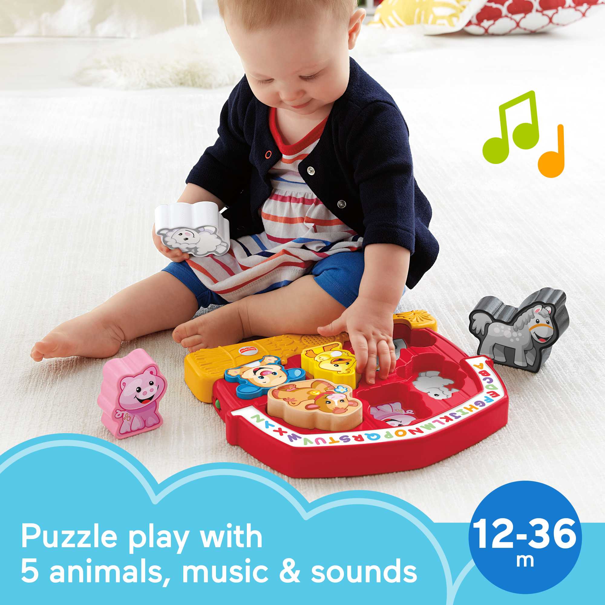 Fisher Price Laugh Learn Farm Animal Puzzle Mattel