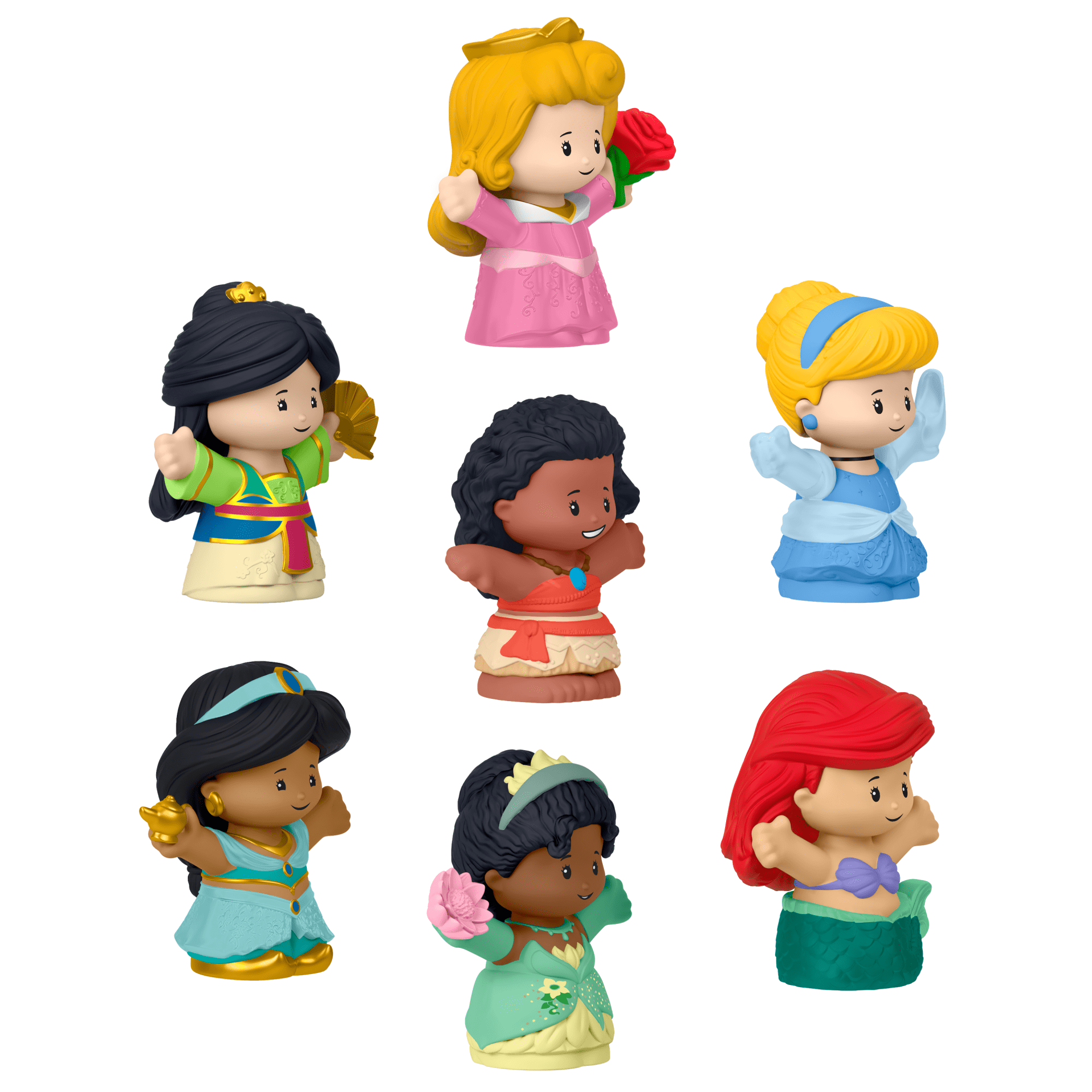 Little People Disney Princesa Juguete para Bebés Paquete de 7 Figuras ...