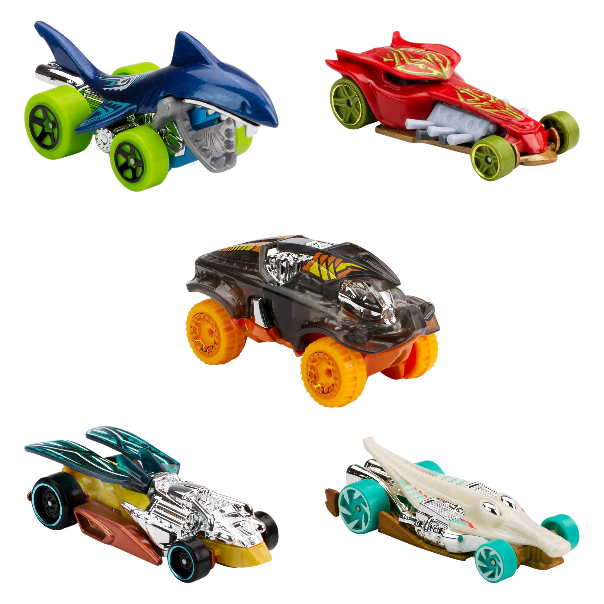 Hot Wheels Die Cast Basics Vehículo De Juguete Paquete De 5 Autos
