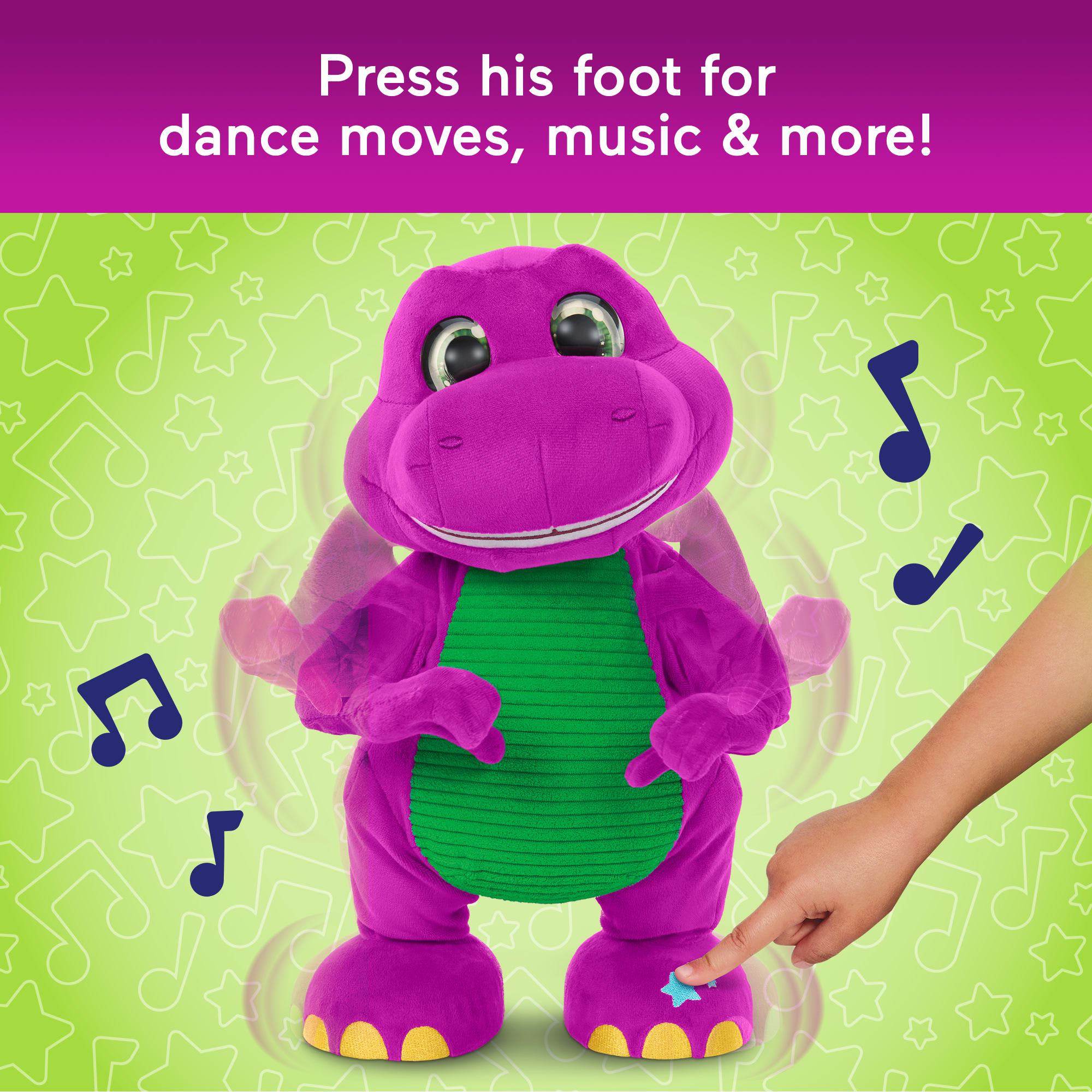 Fisher-Price Barney’s World Dance Moves Music Barney Plush | Mattel