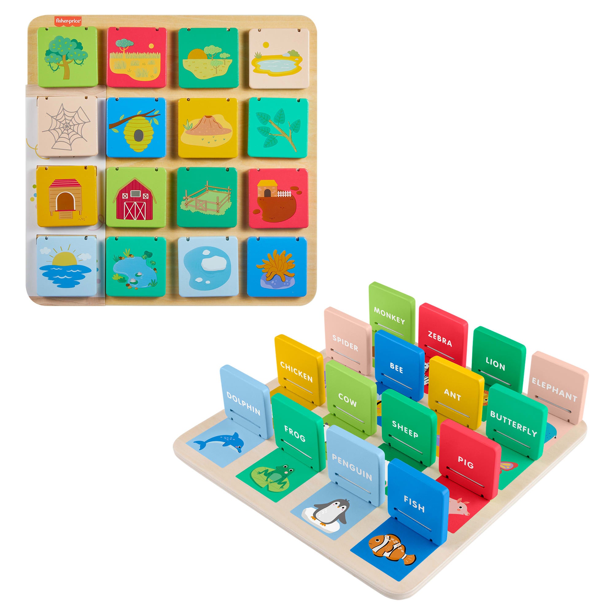 Fisher-Price Wooden Lift & Reveal Board | Mattel