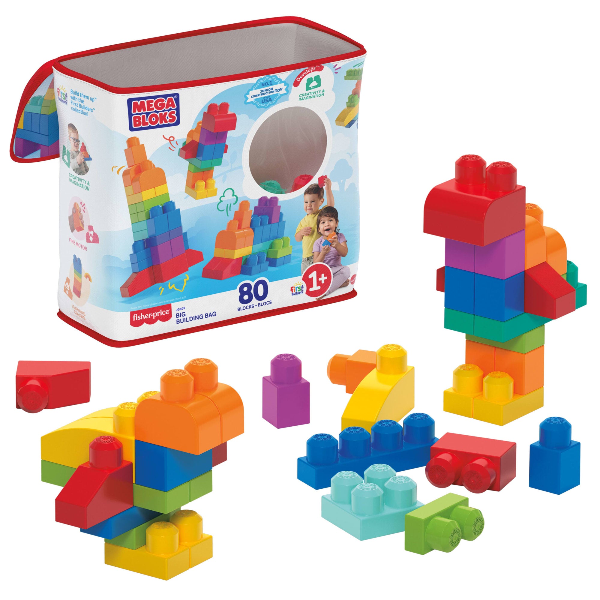 MEGA BLOKS First Builders Big Building Bag Toy Blocks | Mattel