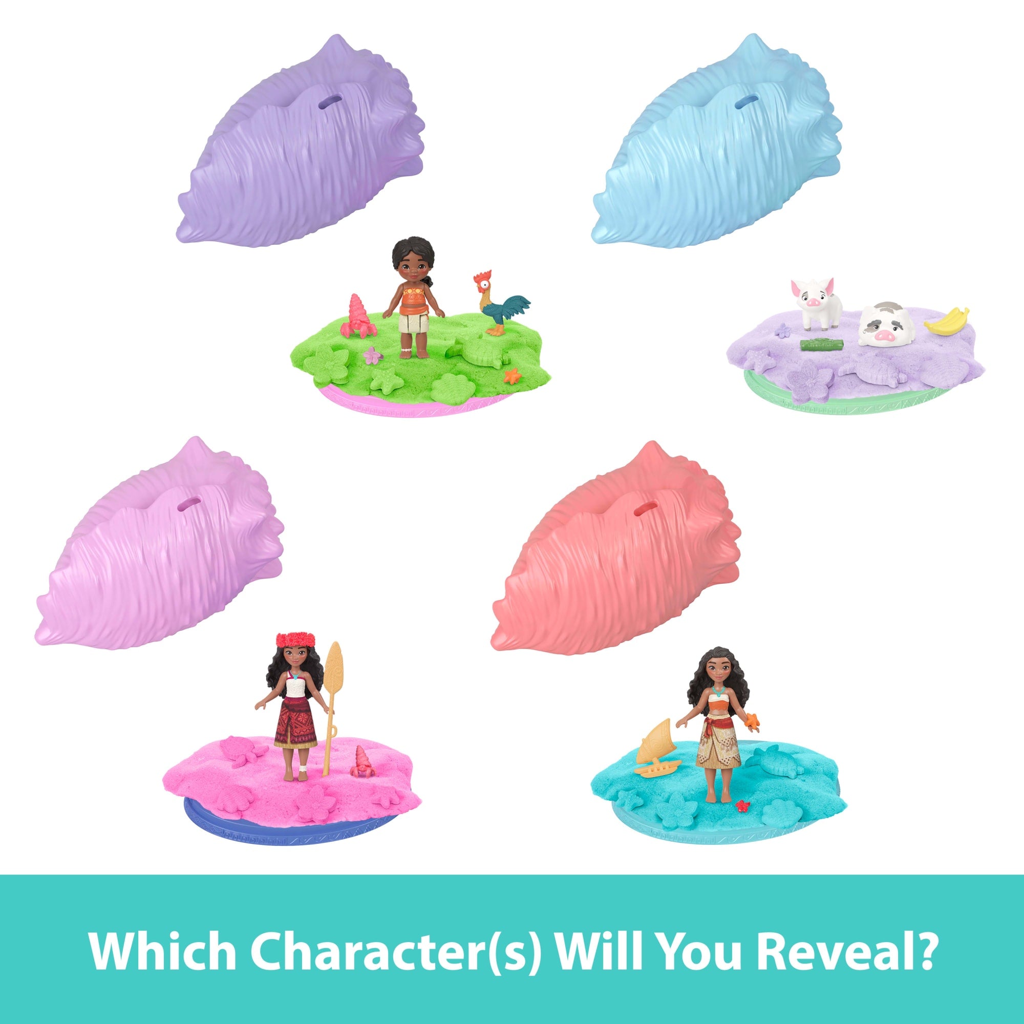 Disney Moana OCEAN SHELL REVEAL Small Doll Assortment | Mattel