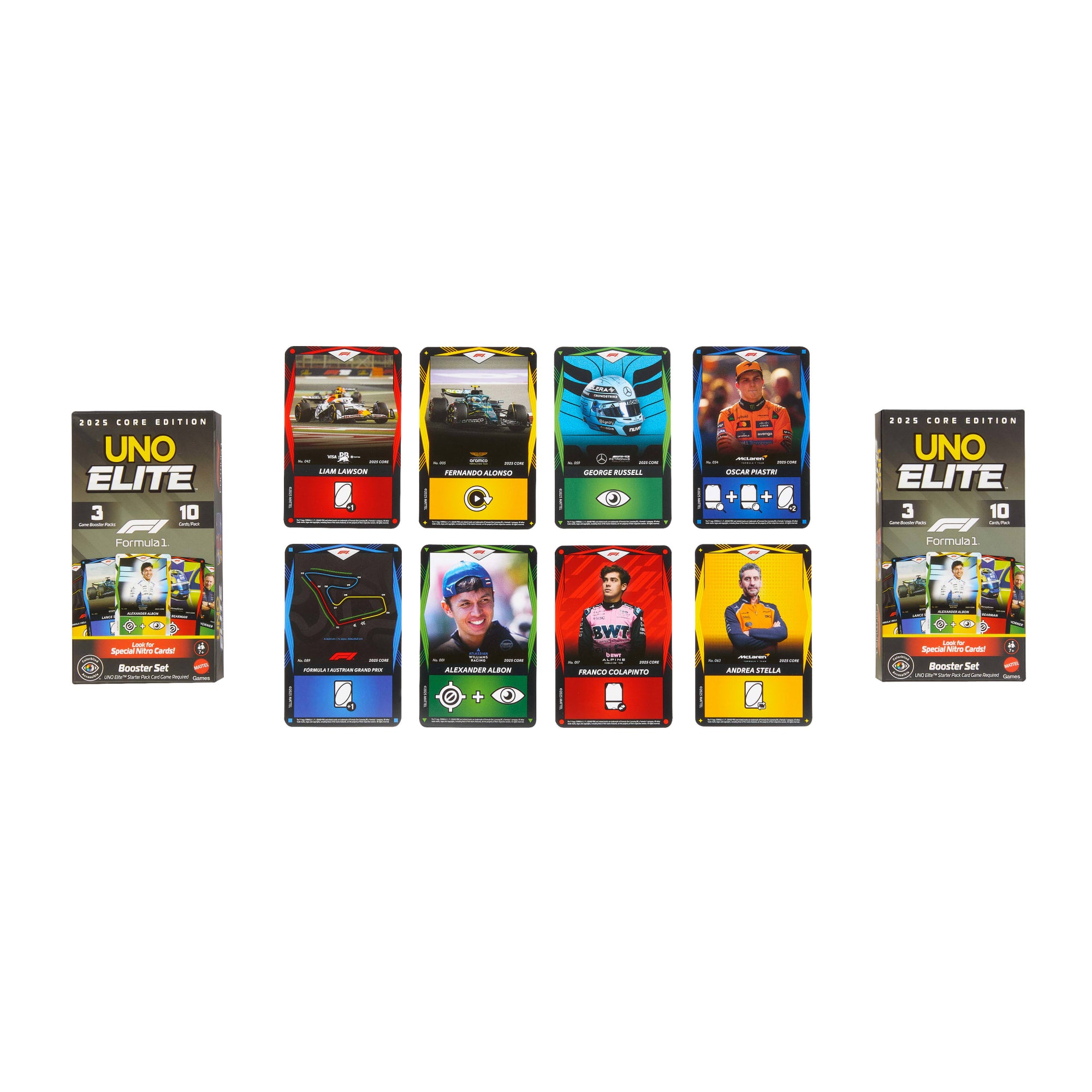 UNO Elite Formula 1 2025 Core Edition Booster Set 2 Pack | Mattel