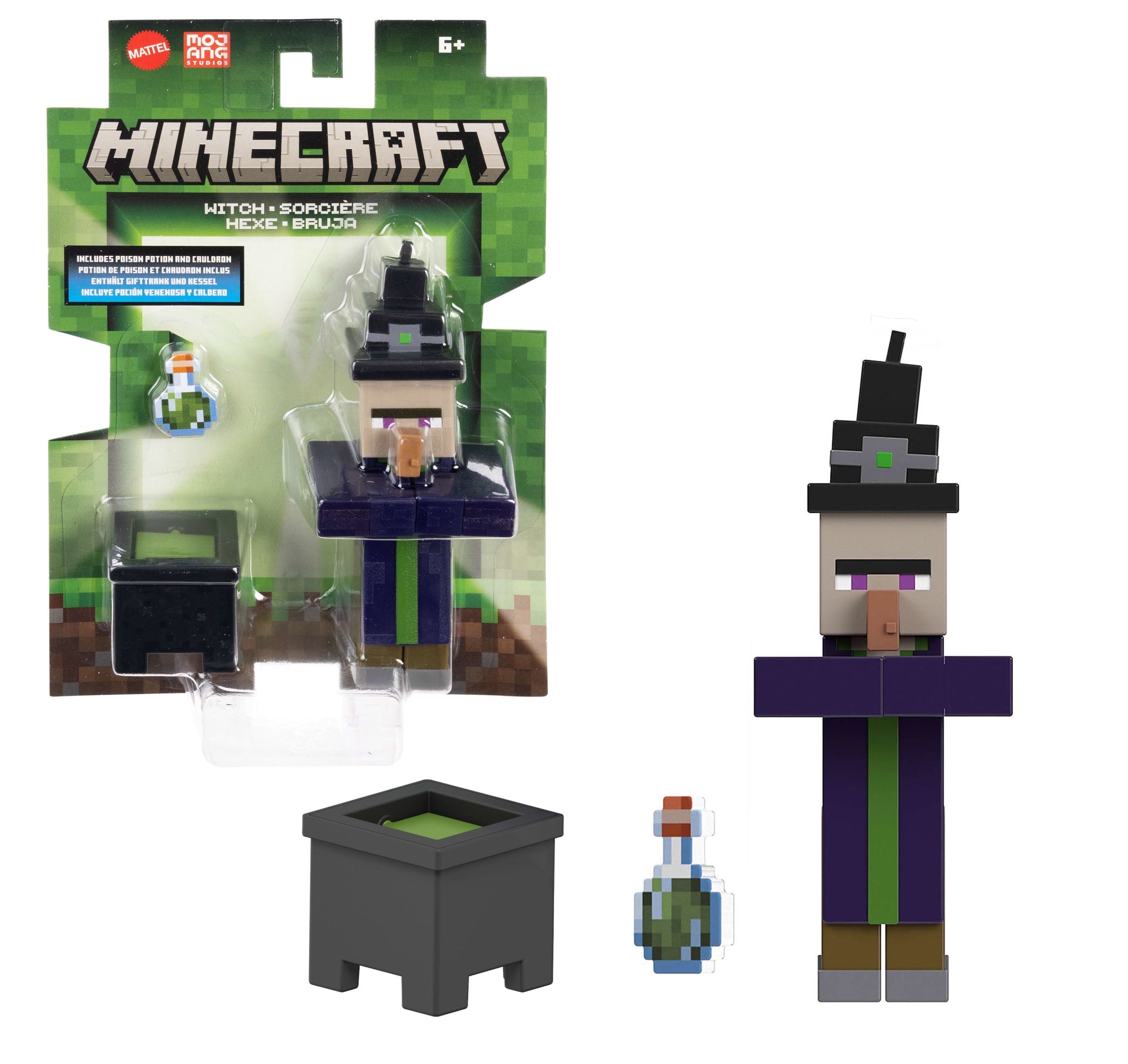 Minecraft Vanilla Figura de Ação Bruxa 3.25"