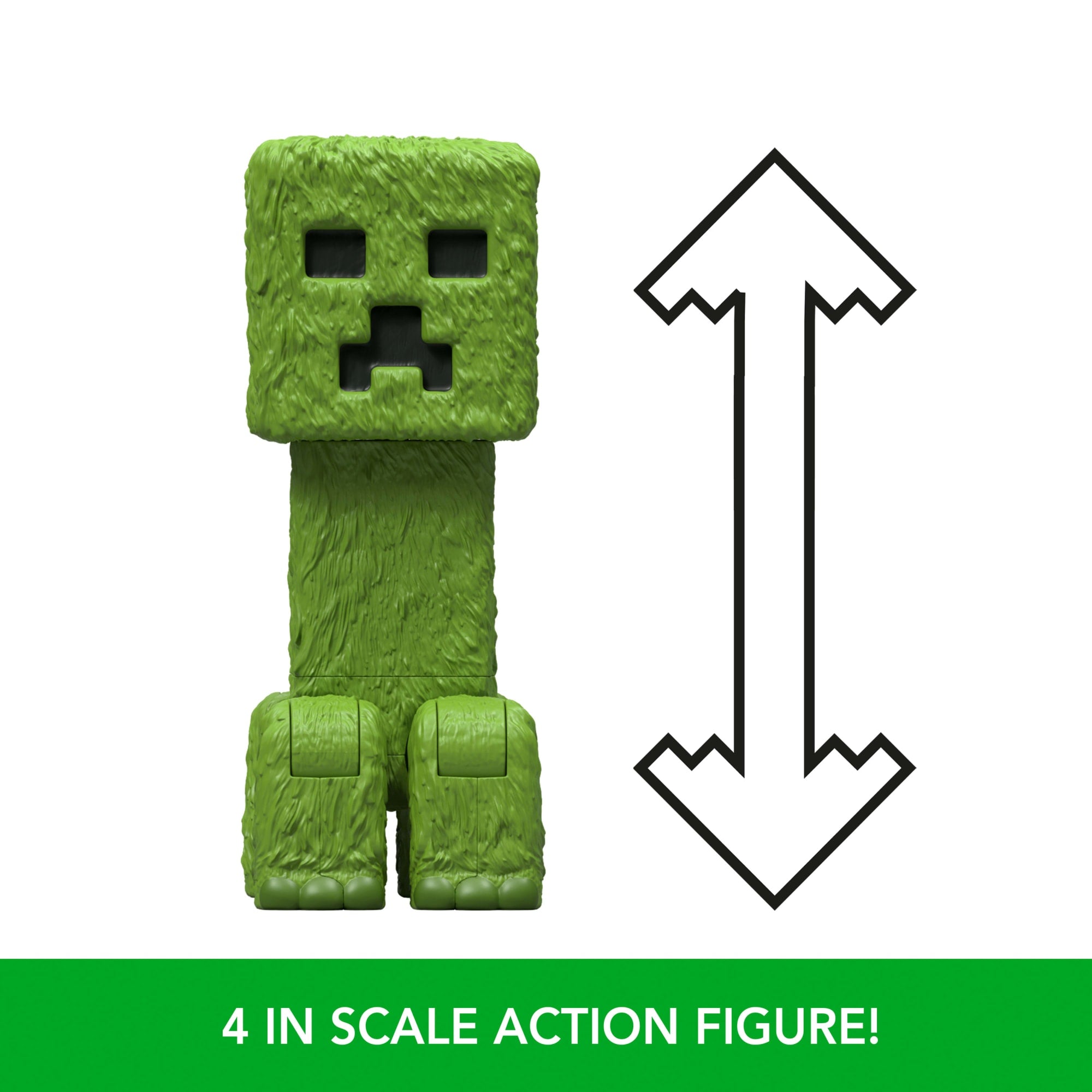 Minecraft Creeper Action Figure & Accessories, 4-inch Toy Set Inspired ...