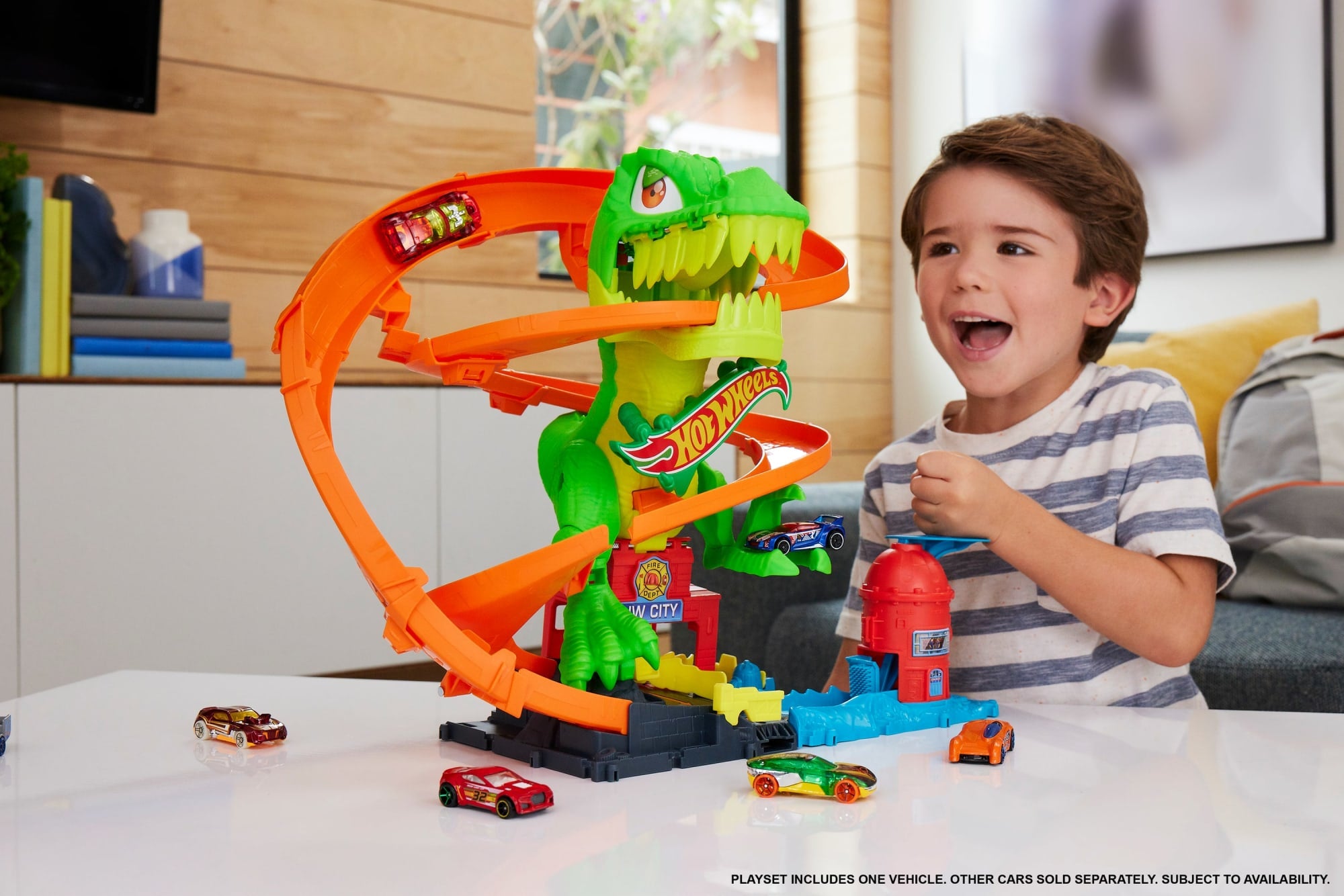 Hot Wheels T-Rex Blaze Battle Playset | Mattel