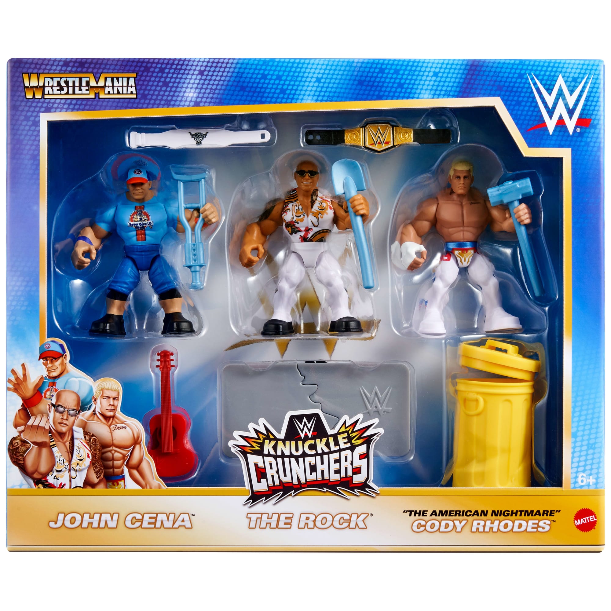 WWE Knuckle Crunchers 3-Pack | Mattel