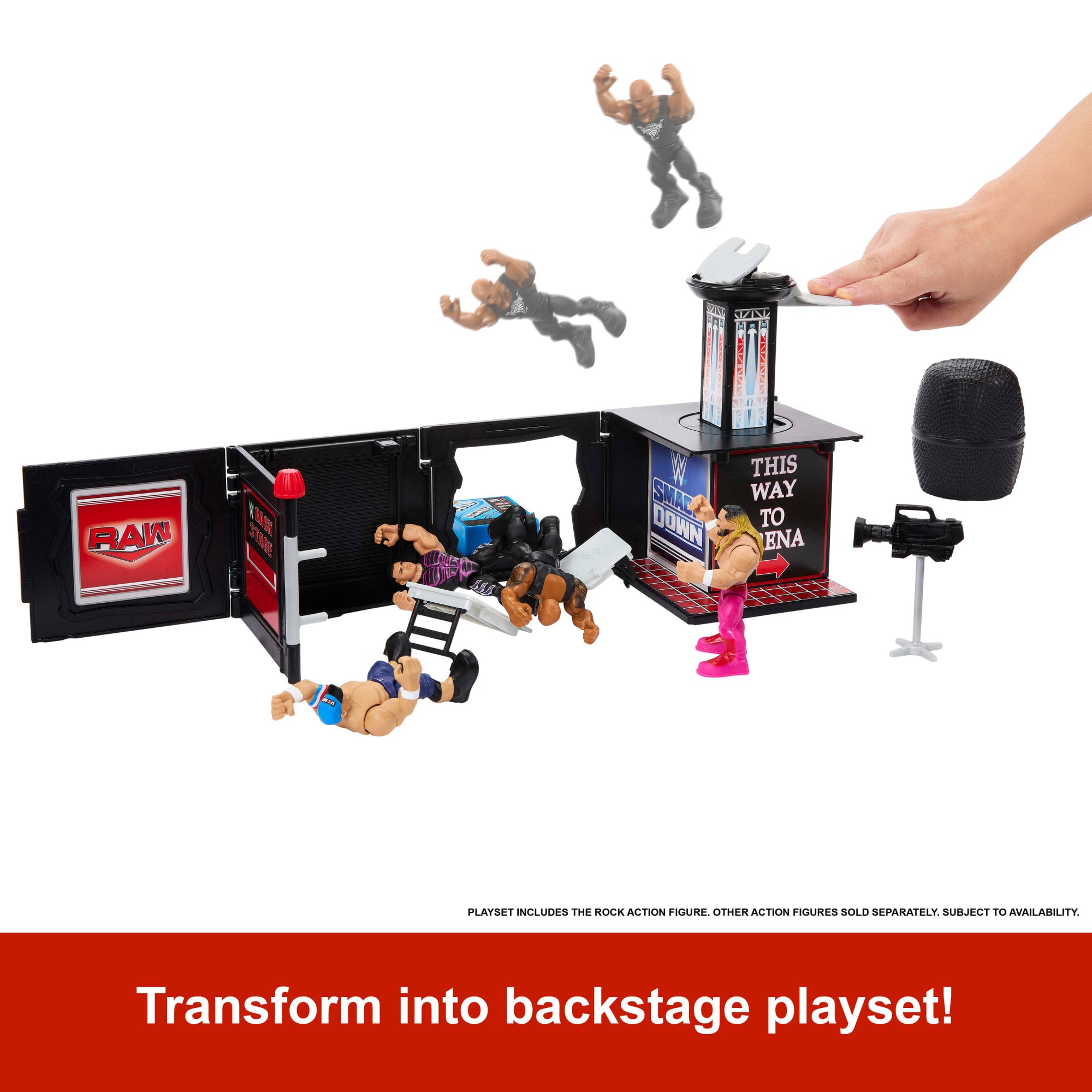 WWE Knuckle Crunchers Final Boss Microphone Playset | Mattel