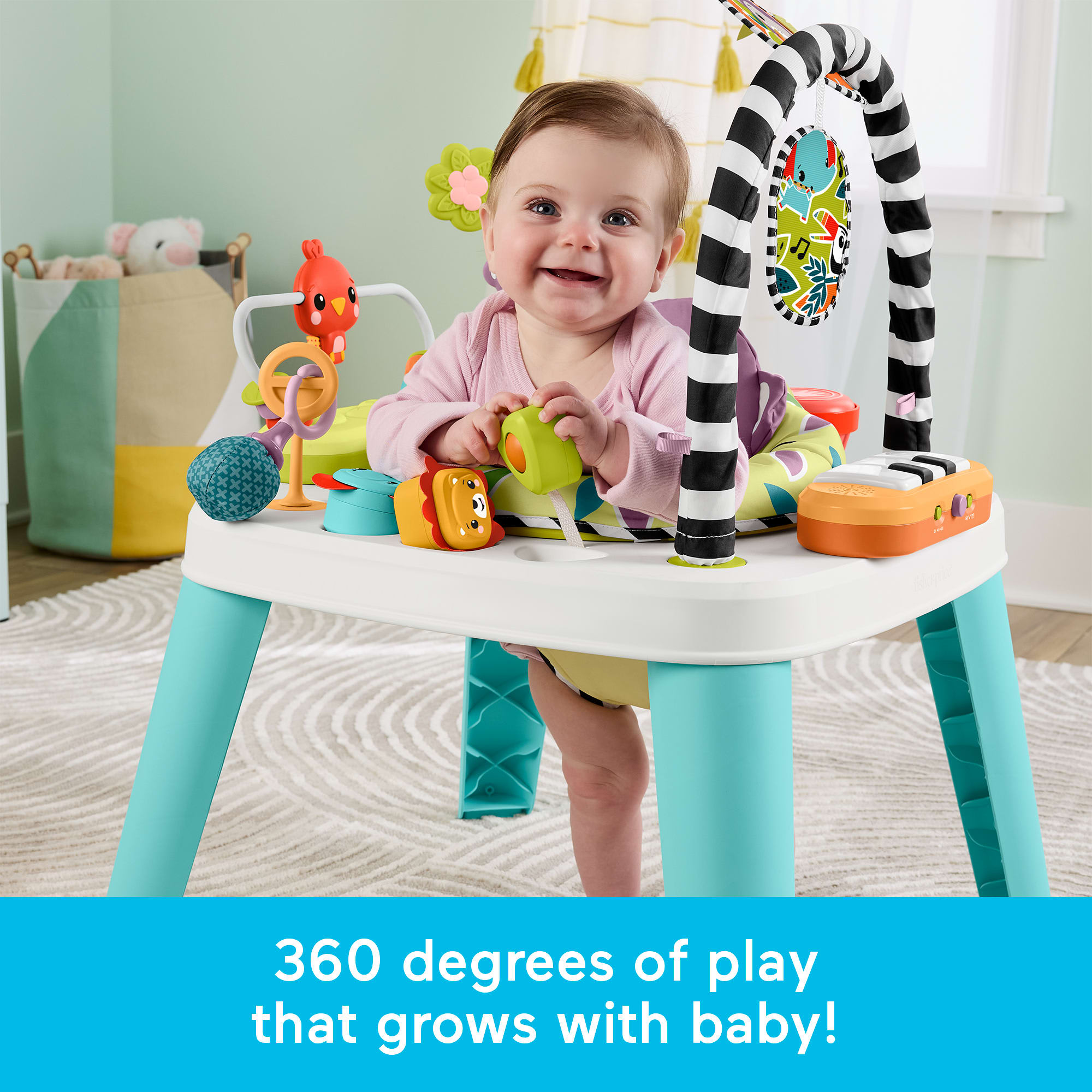 Fisher-Price 2 in 1 Purple Monkey Musical Activity Center | Mattel