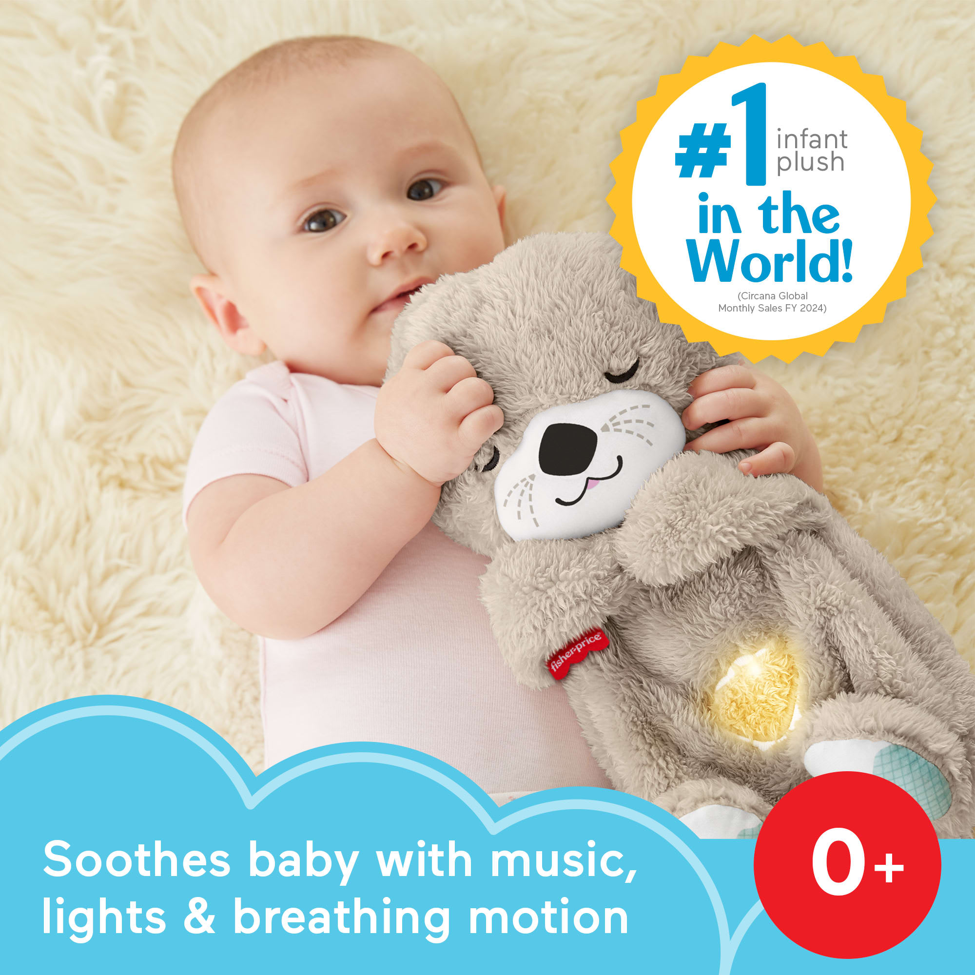 Fisher-Price Soothe 'n Snuggle Otter with Rhythmic Breathing Motions ...