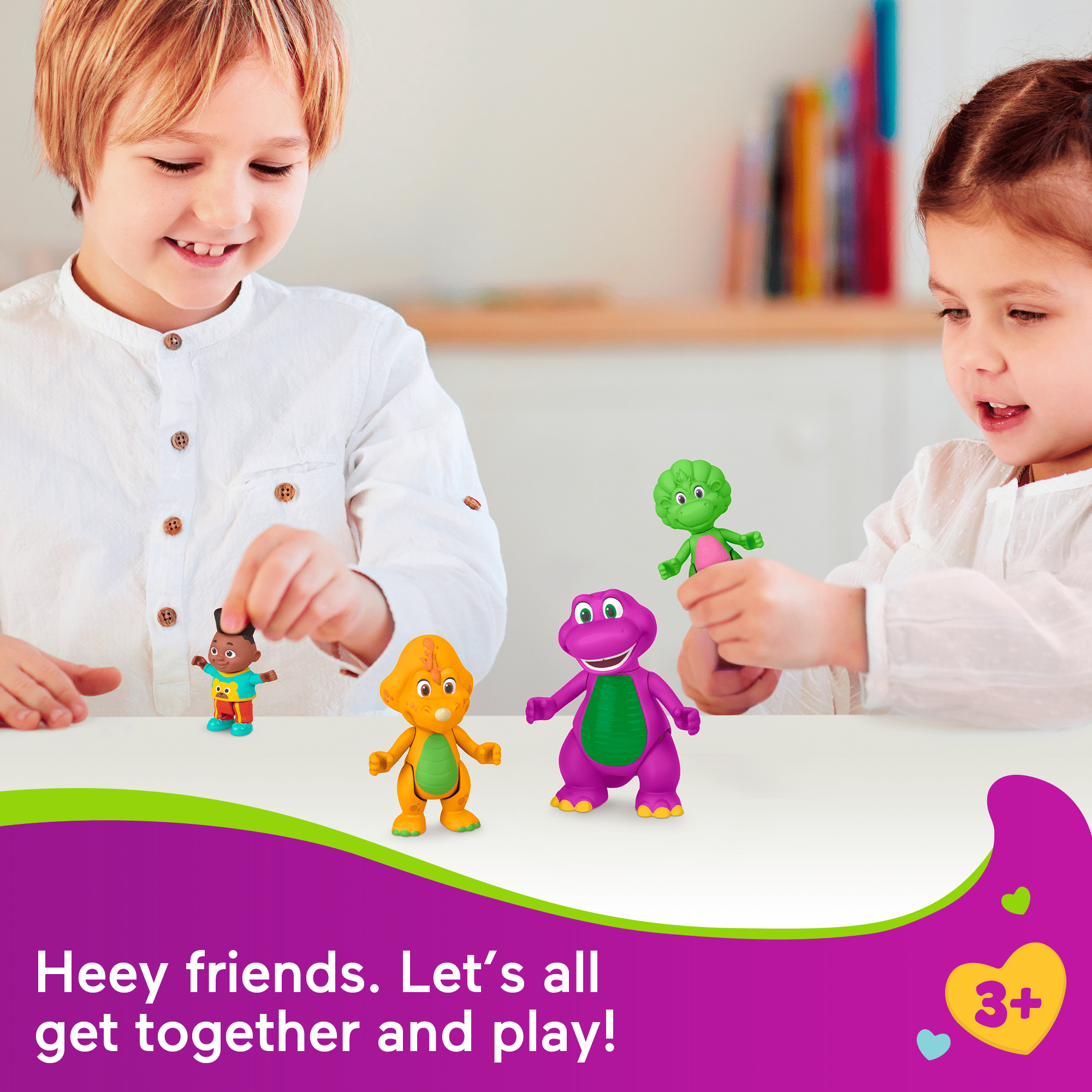 Fisher-Price Barney's World Barney Hey Friends Pack Figures | Mattel