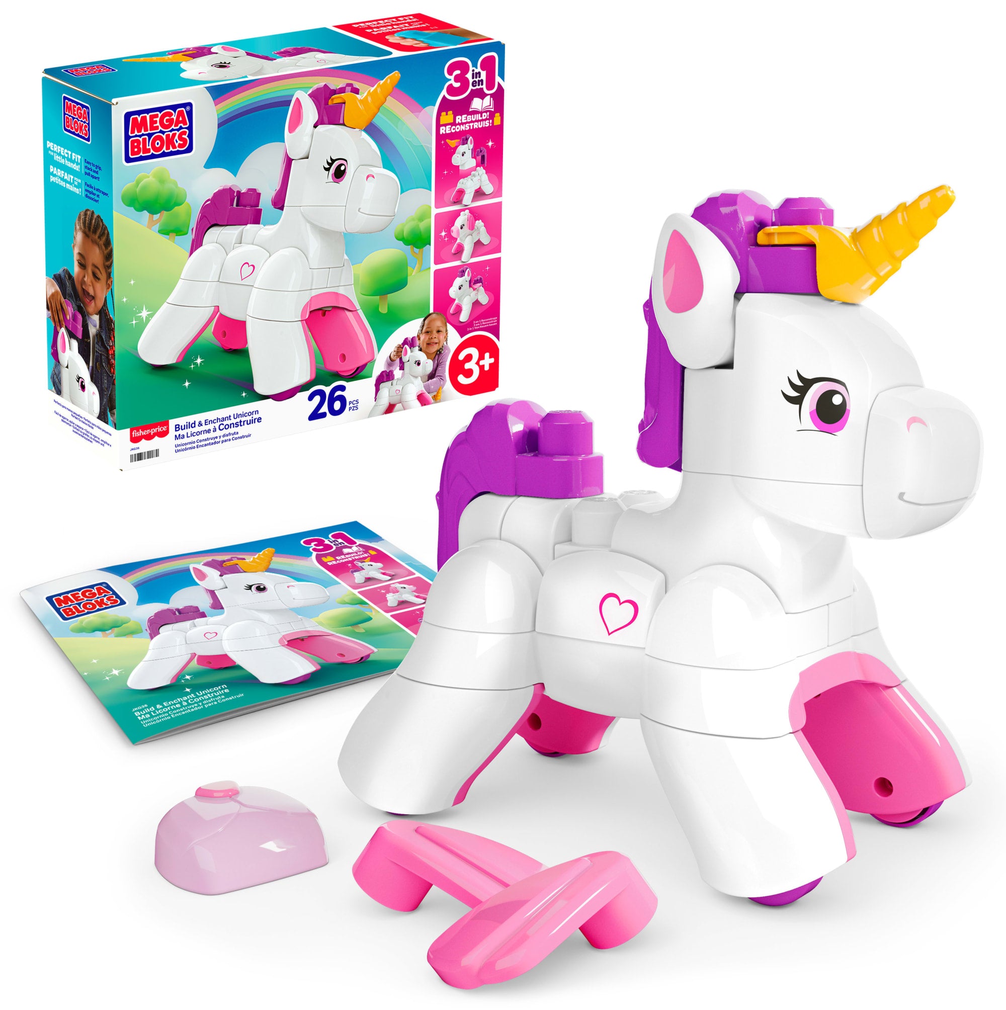 MEGA BLOKS Build & Enchant Unicorn | Mattel