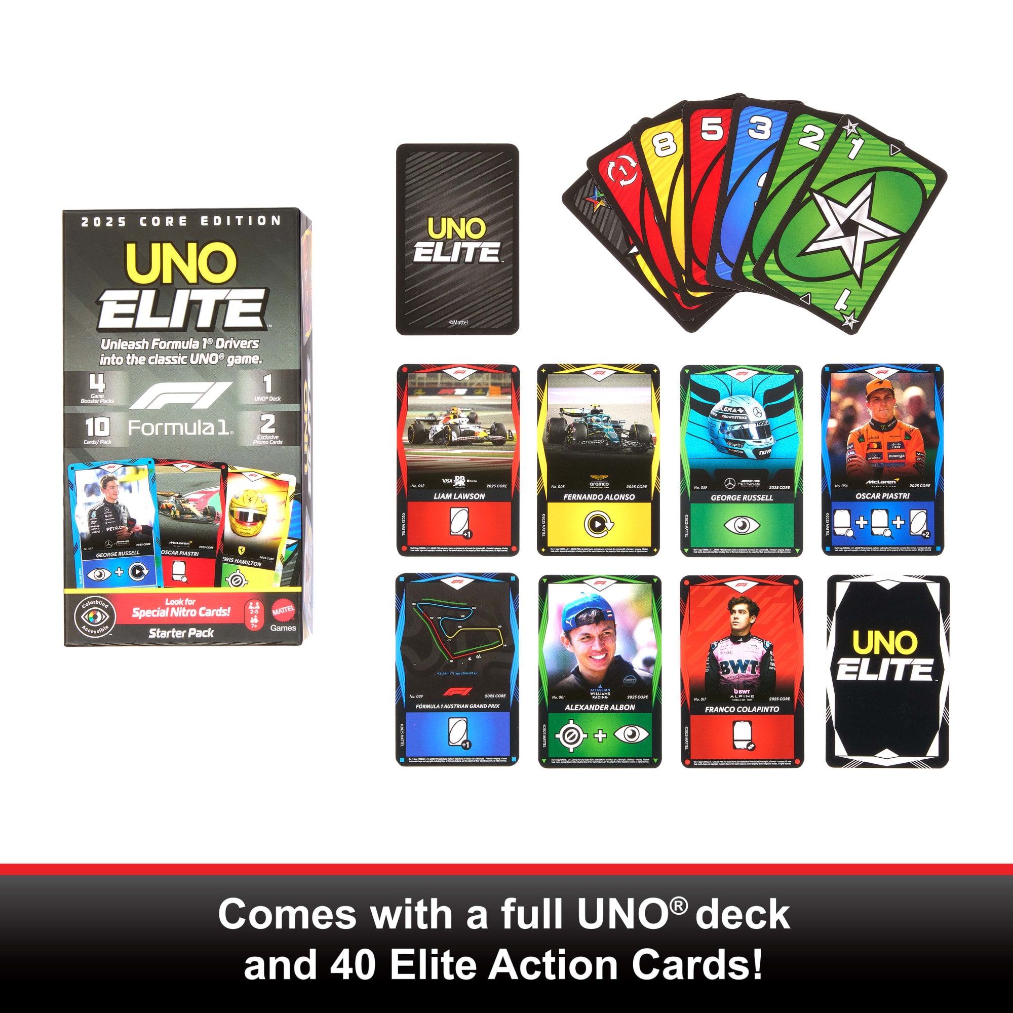 UNO Elite Formula 1 2025 Core Edition Starter Pack | Mattel