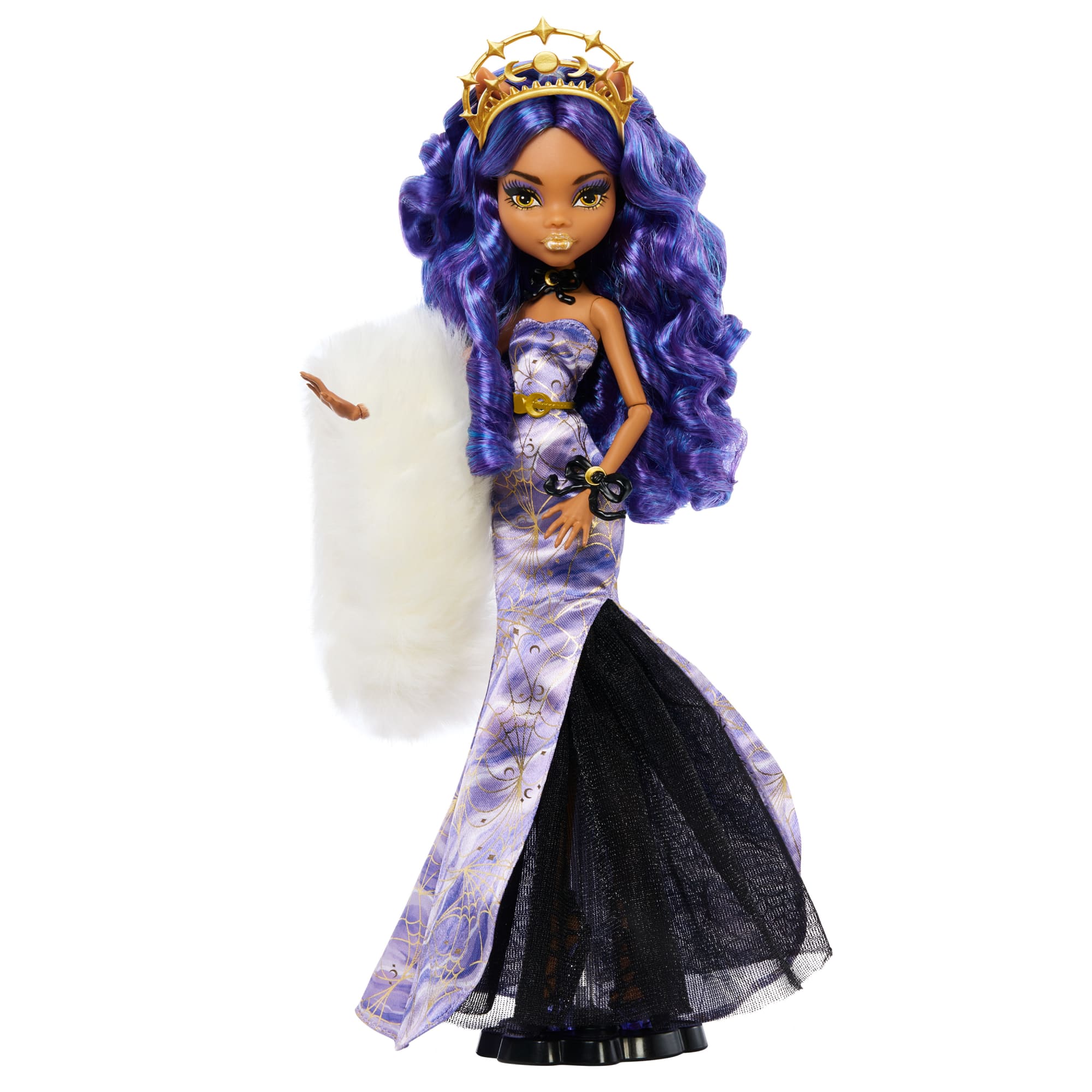 Monster High Fêtes de fin d’année Poupée Clawdeen Wolf robe violette ...
