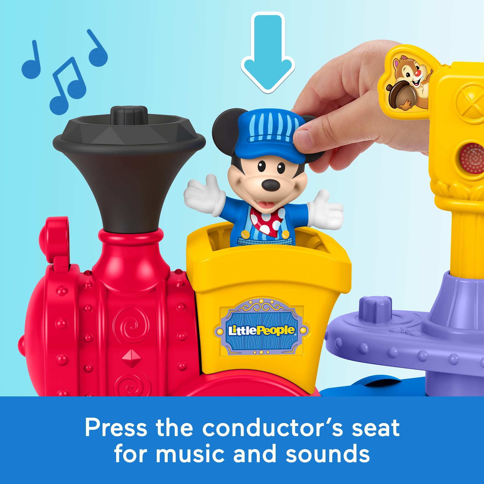DISNEY Jr Fisher-Price Mickey & Minnie Musical Train by Little People ...