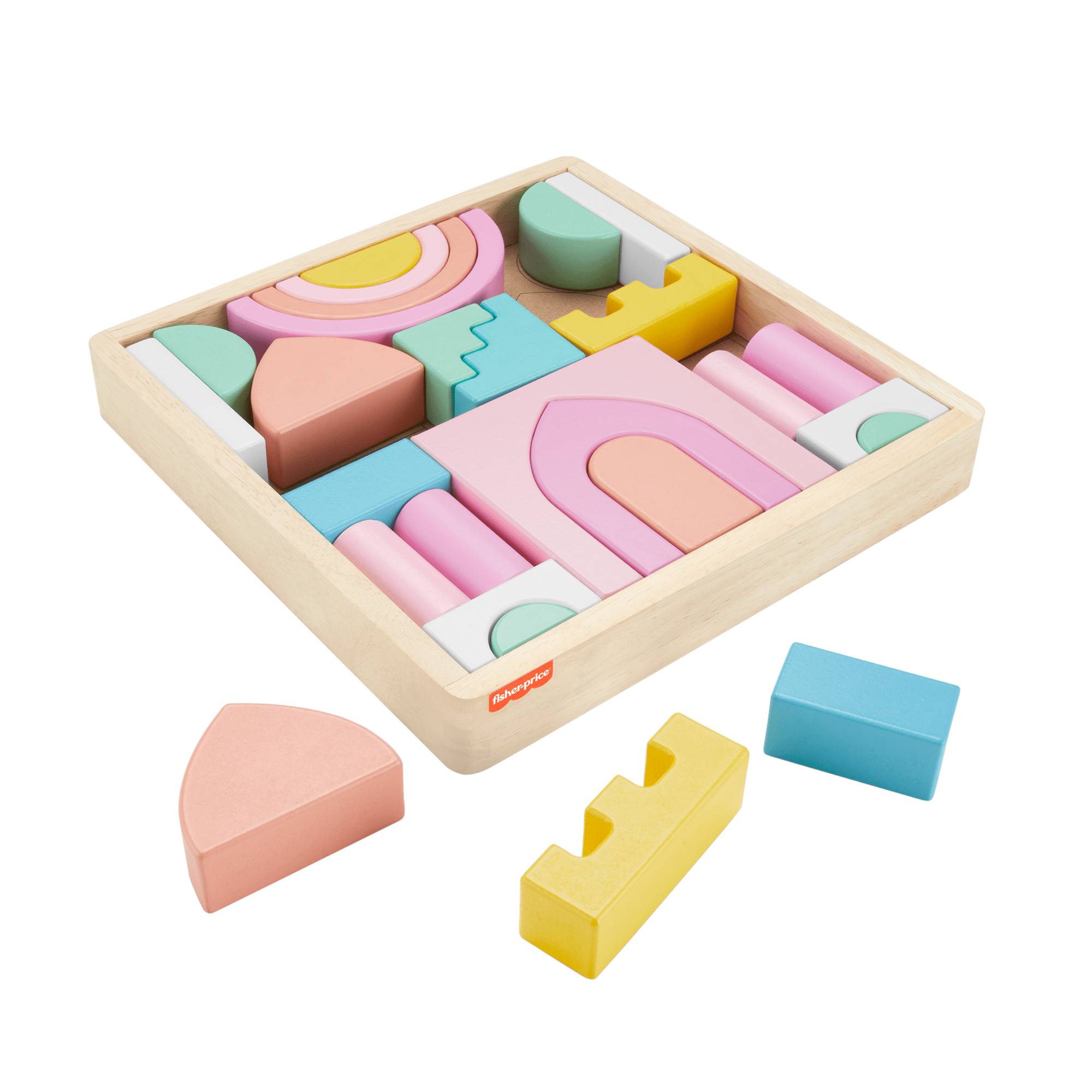 Fisher-Price Wooden Castle Block Set | Mattel