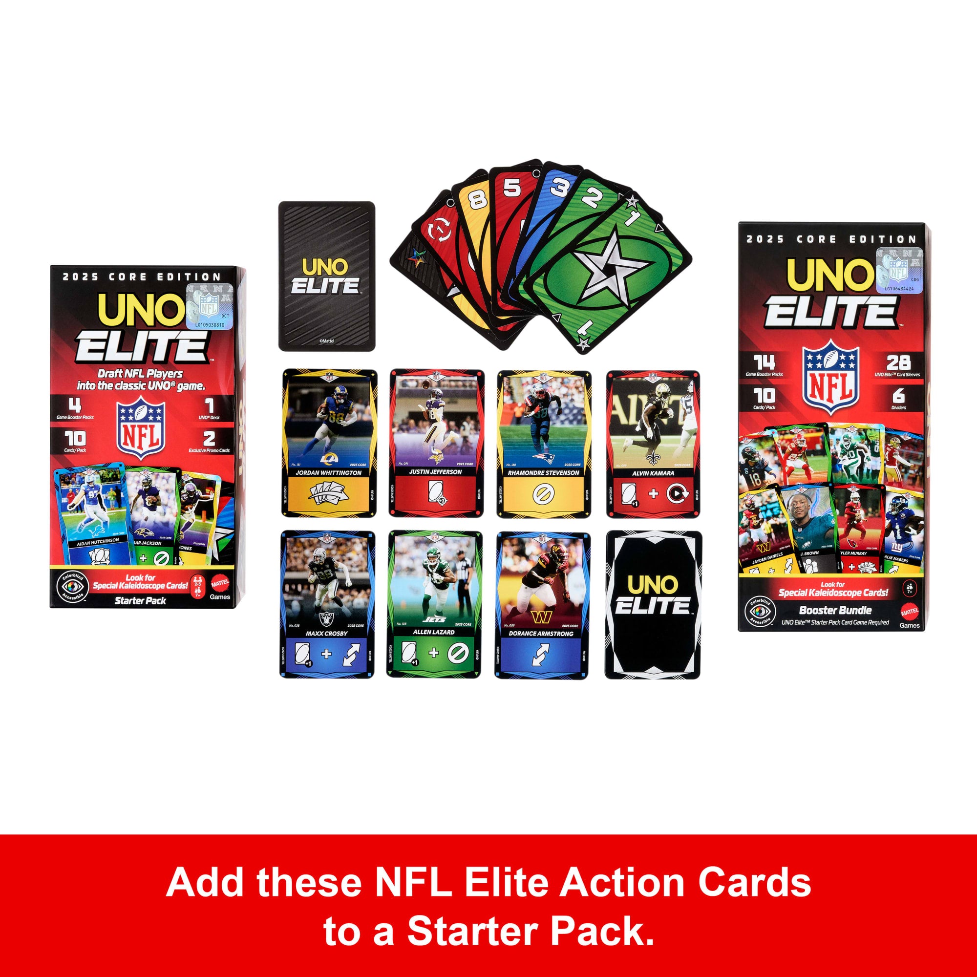 UNO Elite NFL 2025 Core Edition Booster Bundle (Walmart) | Mattel