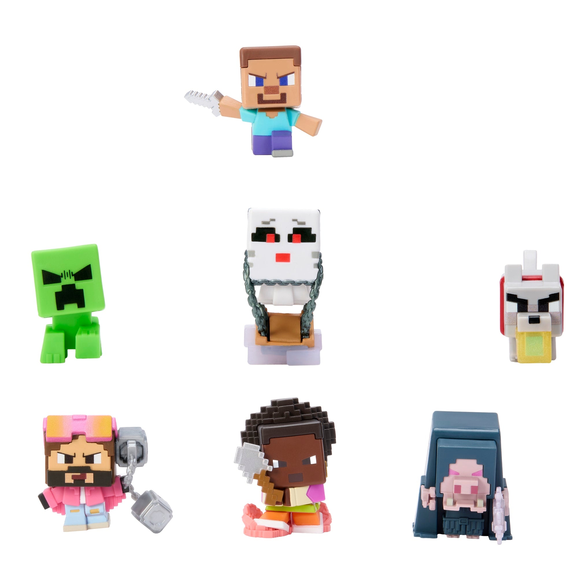 Minecraft Mini Mode Overworld Battle Pack with 7 Mini Action Figures ...