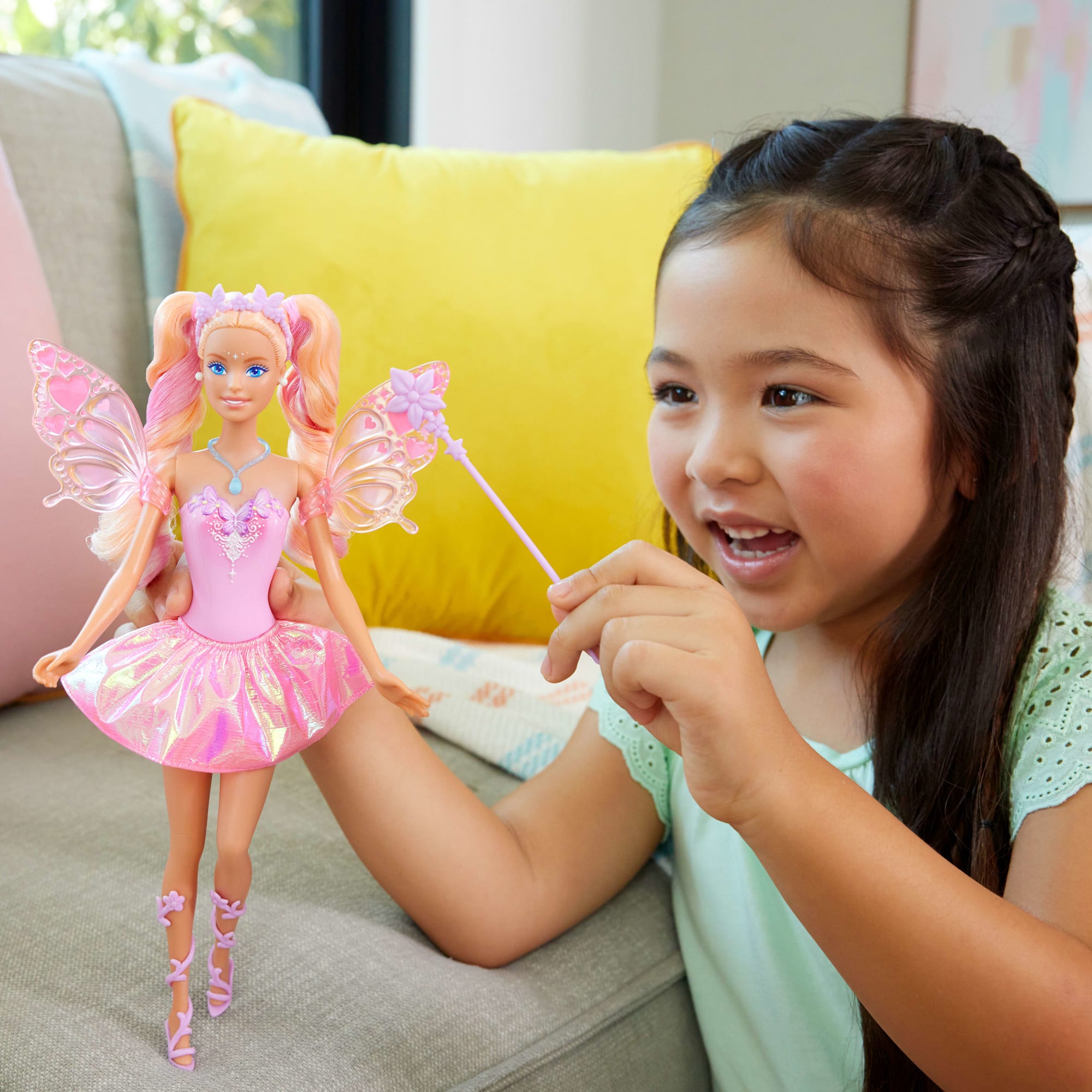 Barbie Fantasy Fairy Doll with Color-Change Wings and Outfit | Mattel