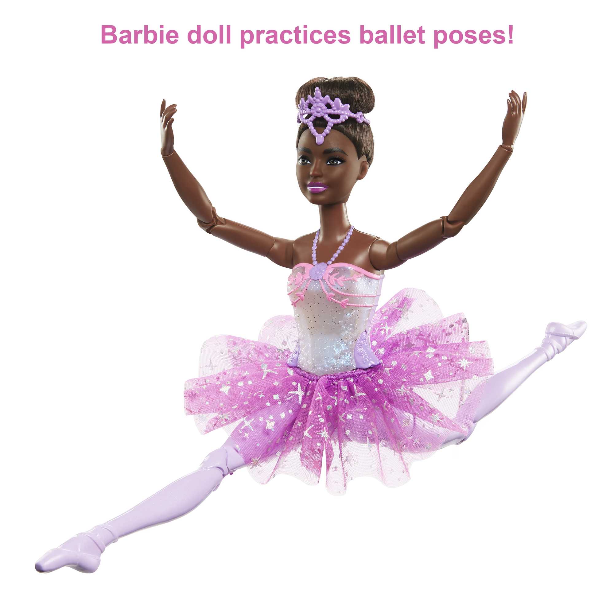 Barbie Dreamtopia Twinkle Lights Ballerina Doll, Brunette with Light-Up ...