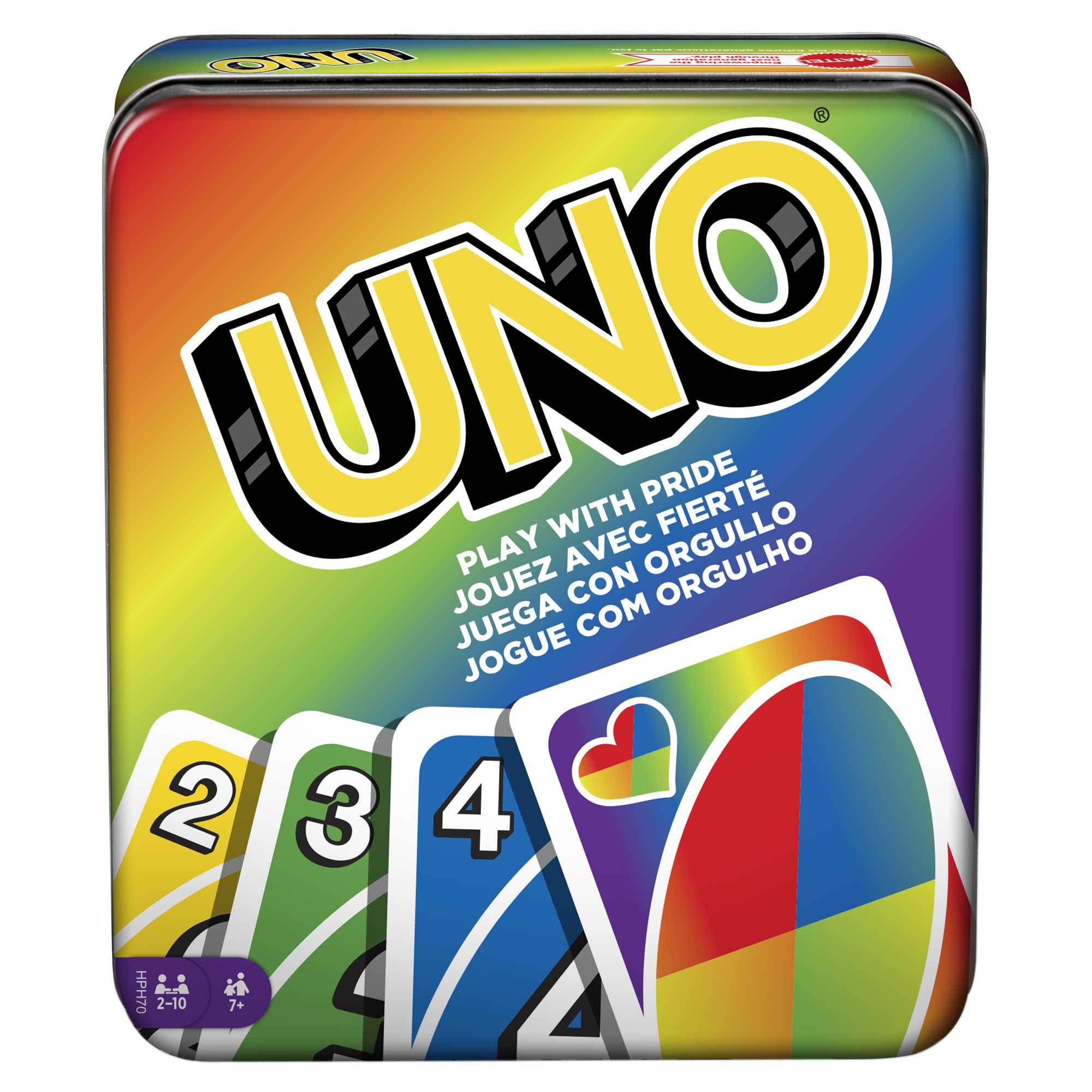 UNO Play With Pride Card Game in Storage Tin | Mattel