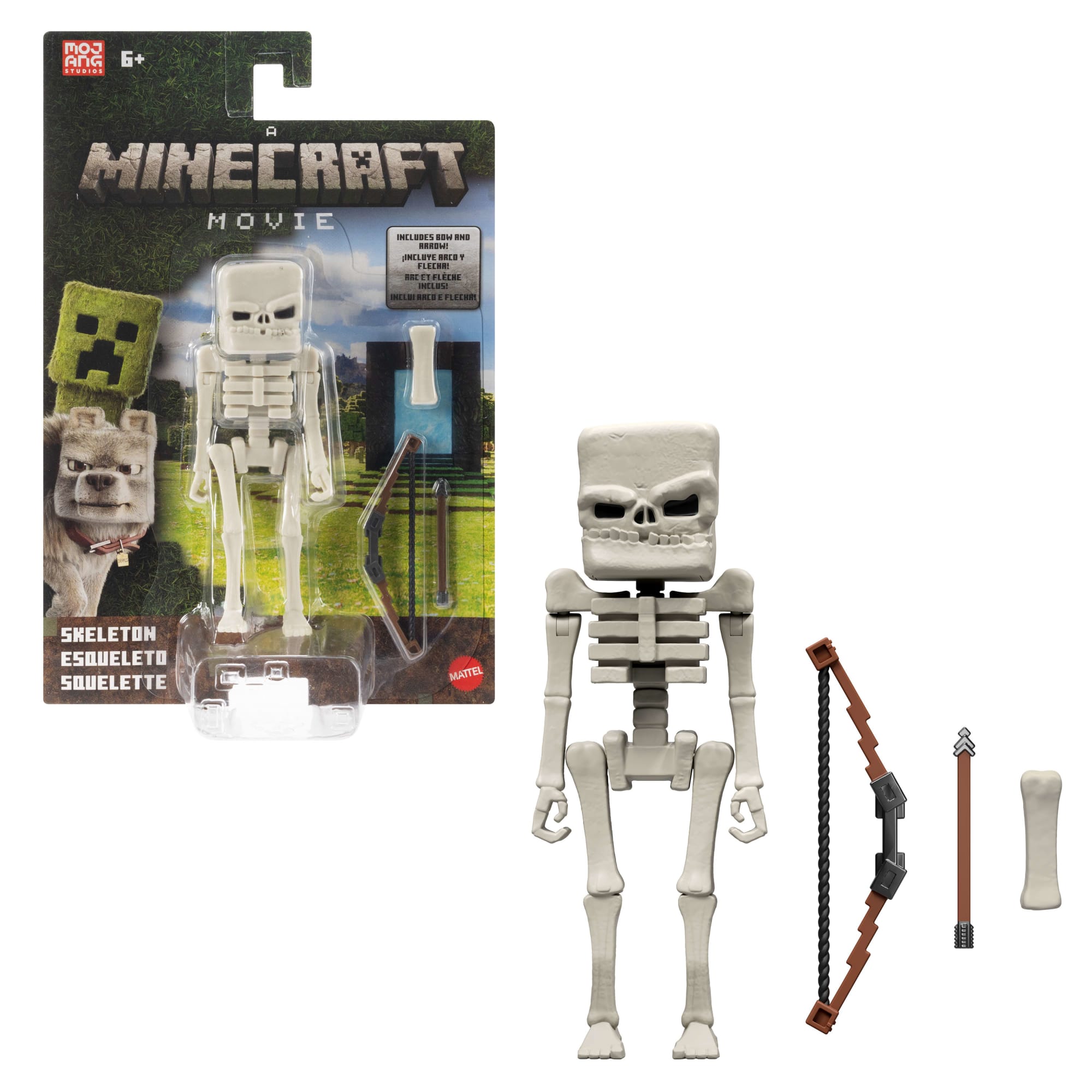 Minecraft Skeleton Action Figure & Accessories, 4-inch Toy Set Inspired ...