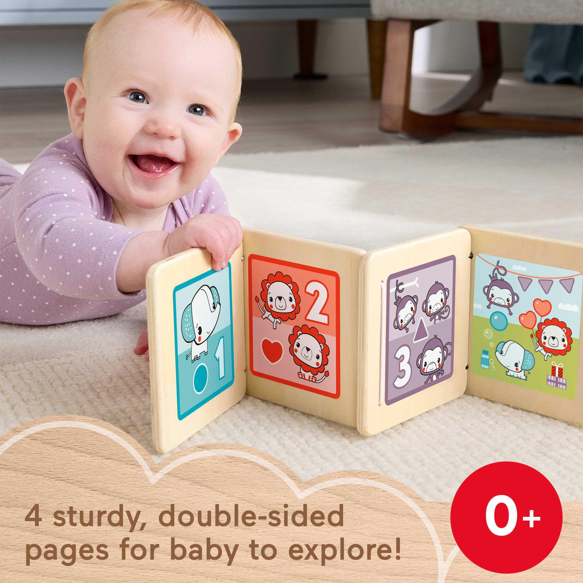 Fisher-Price Wooden Tummy Time Panel | Mattel