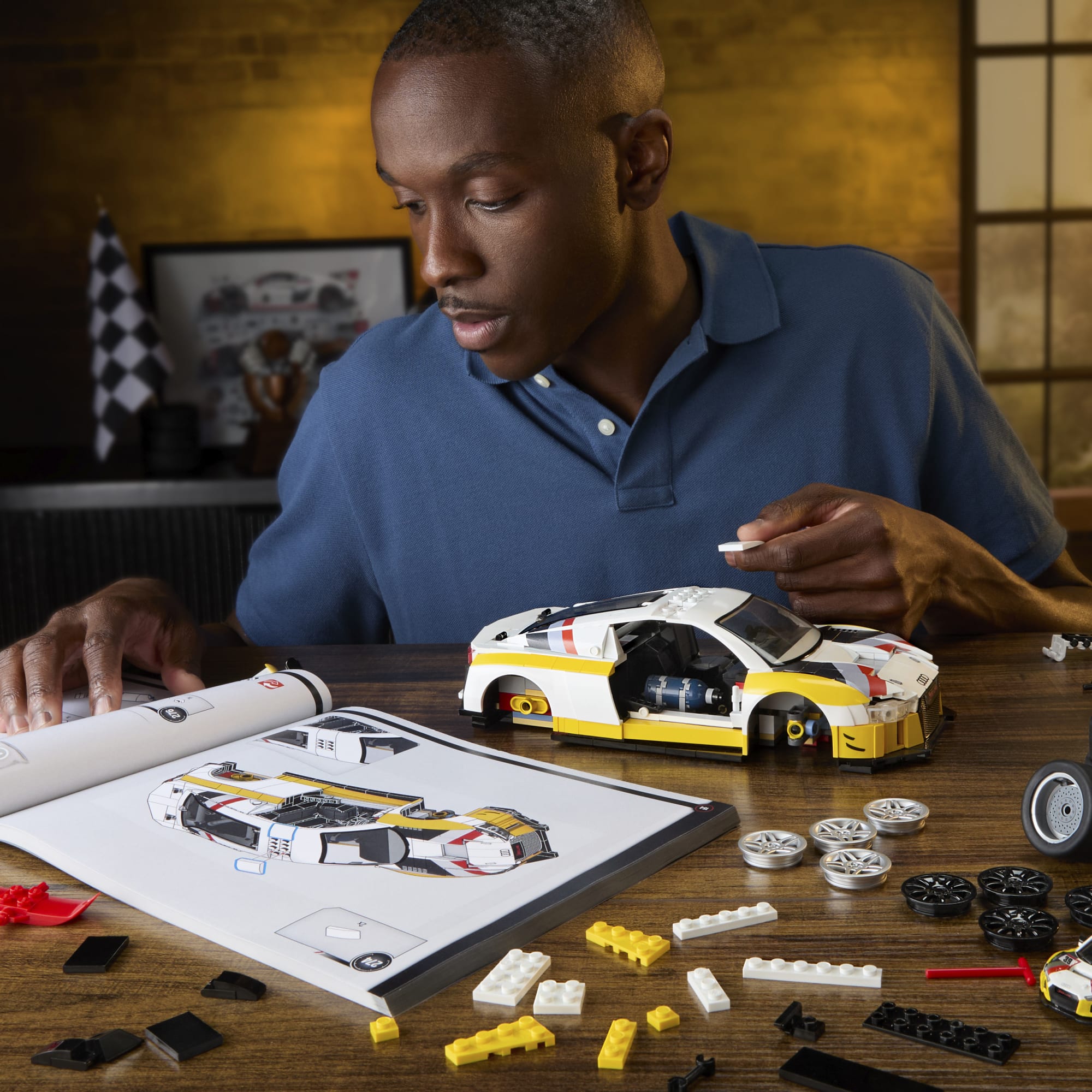 Mattel Brick Shop Hot Wheels ‘15 Audi R8 LMS Building Toy Kit (820 ...