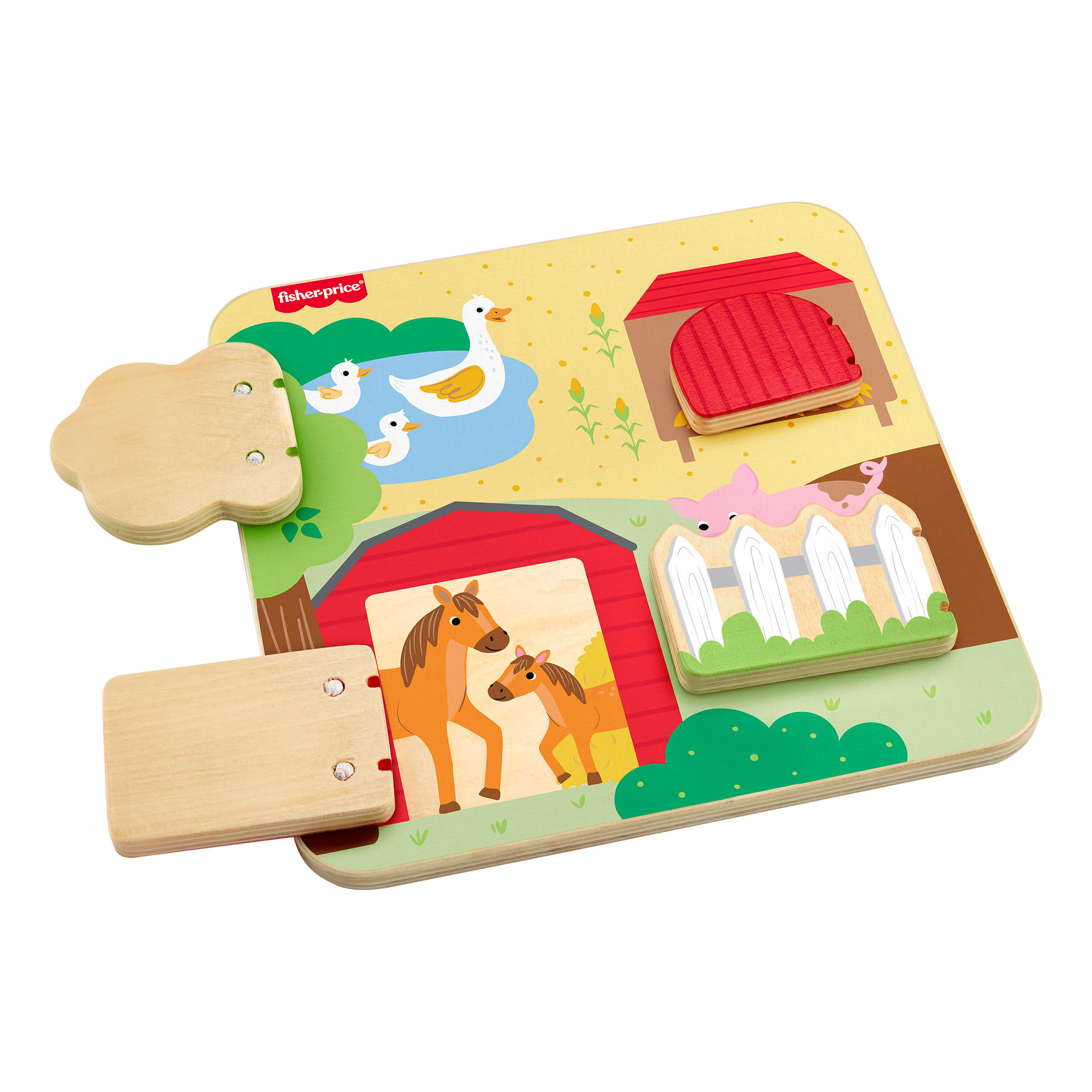 Fisher-Price Wooden Farm Animals Board | Mattel
