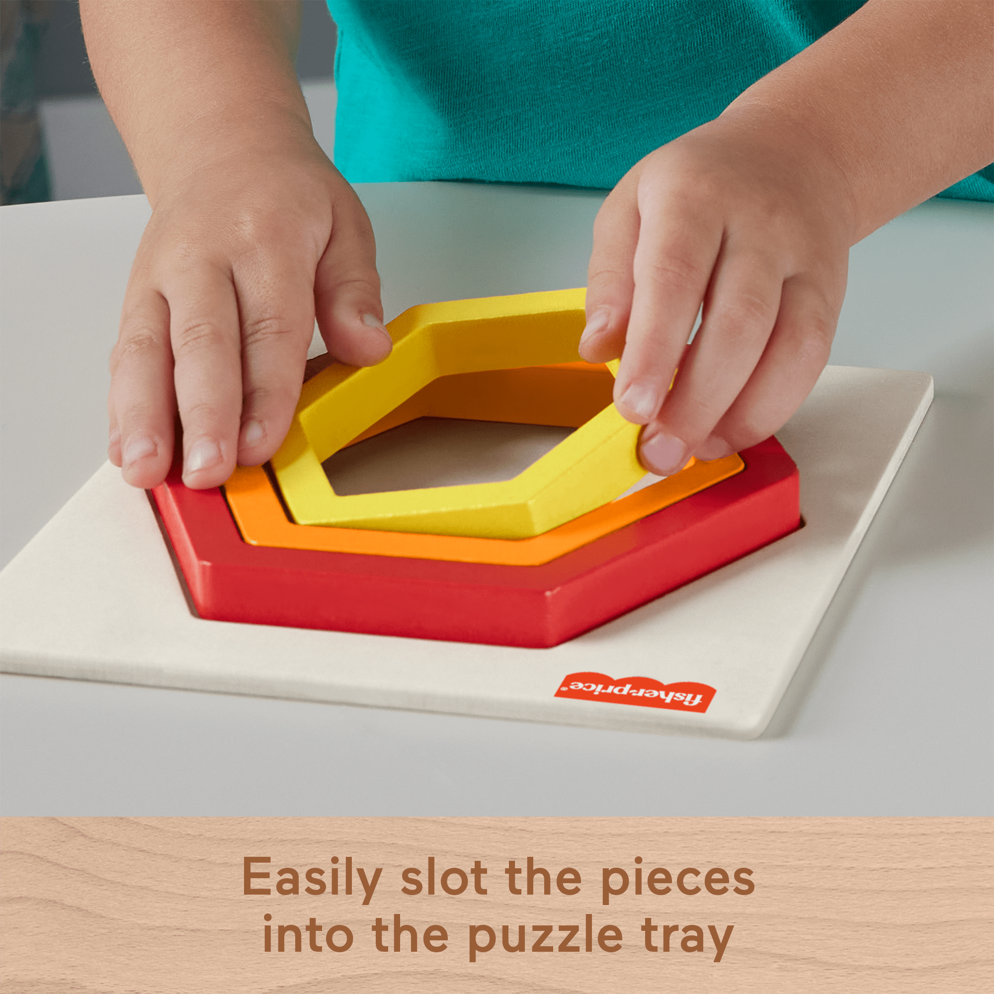 Fisher-Price Wooden Mini Rainbow Puzzle | Mattel