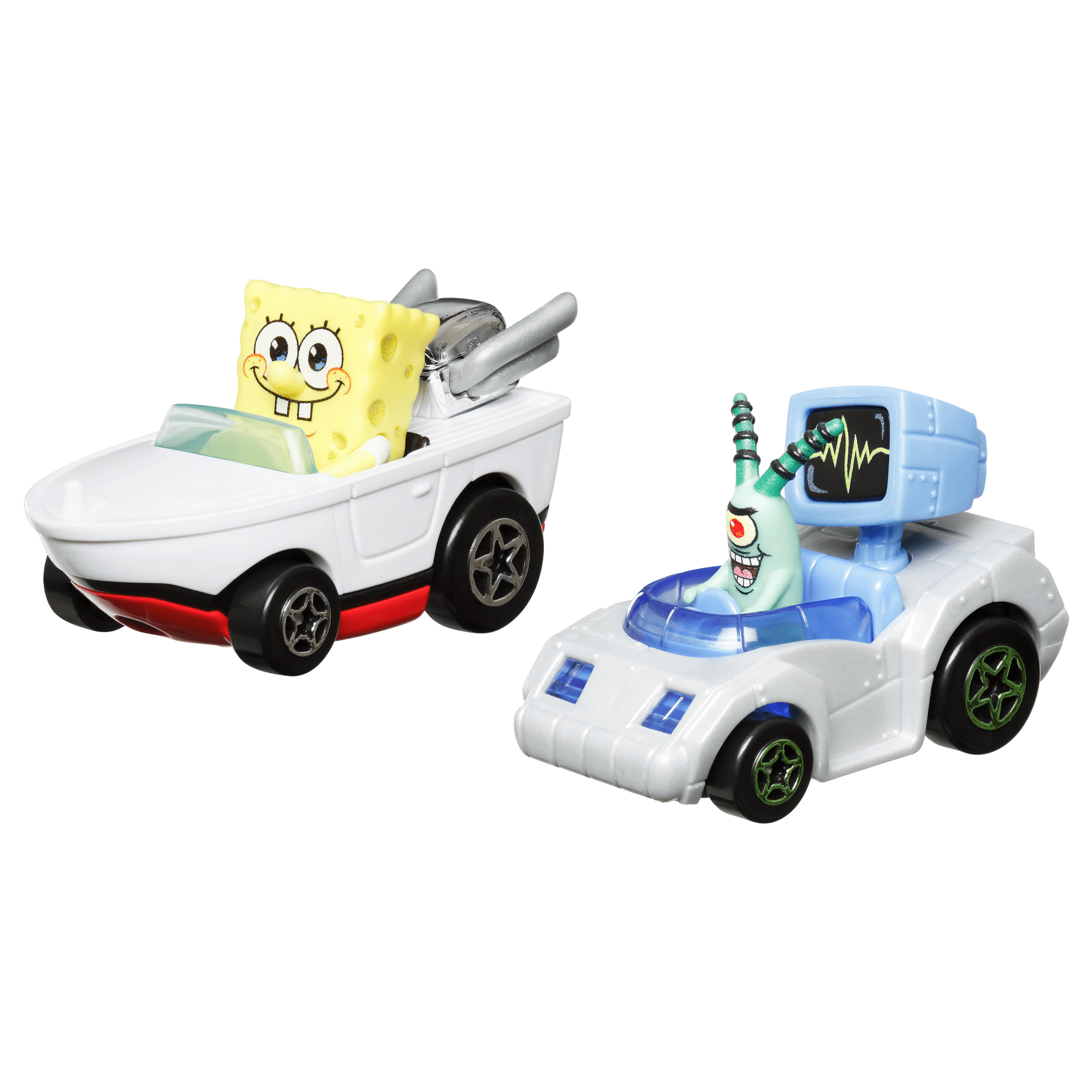Hot Wheels RacerVerse Vehículo de Juguete Bob Esponja y Plankton