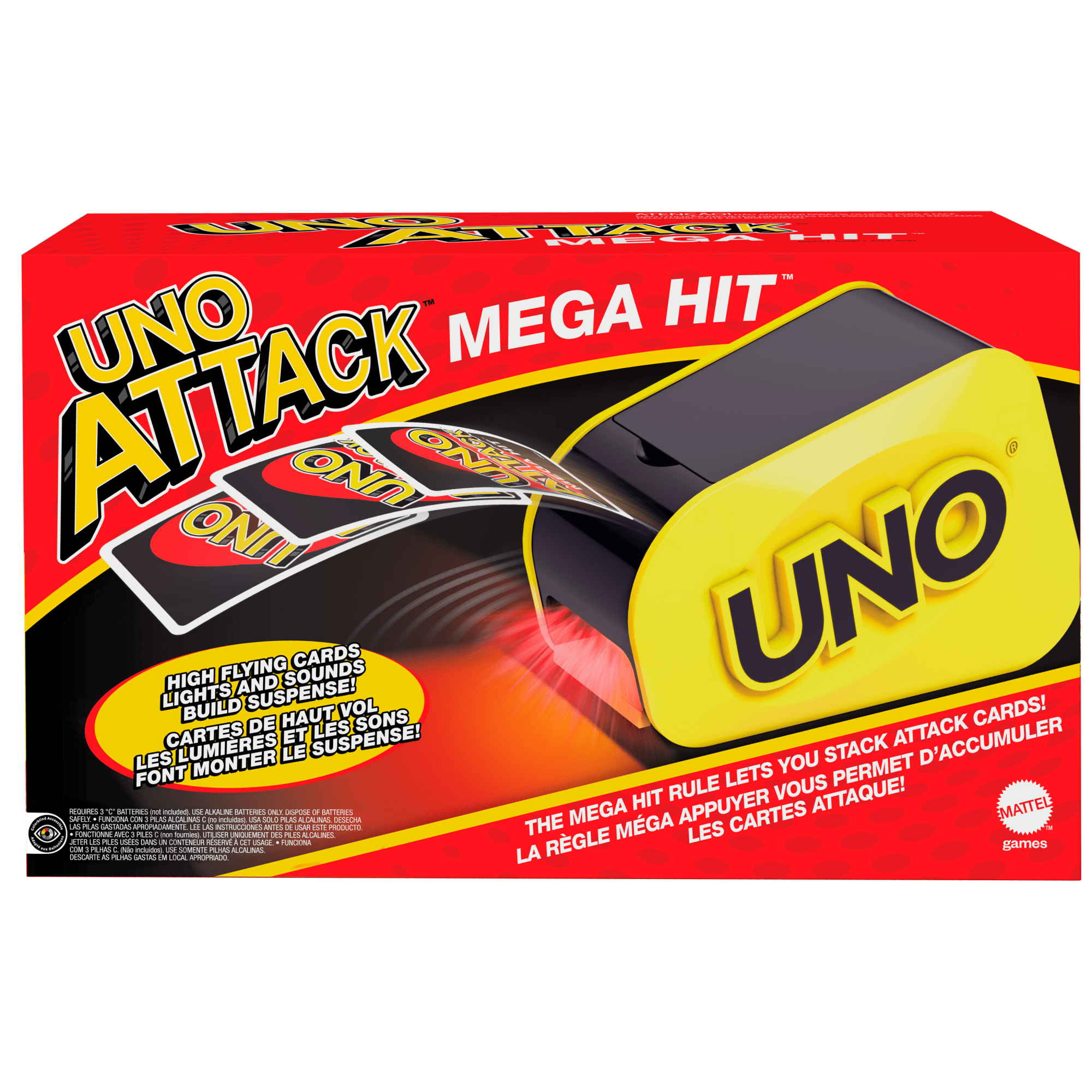 UNO Attack MEGA Hit Card Game with Card Launcher | Mattel