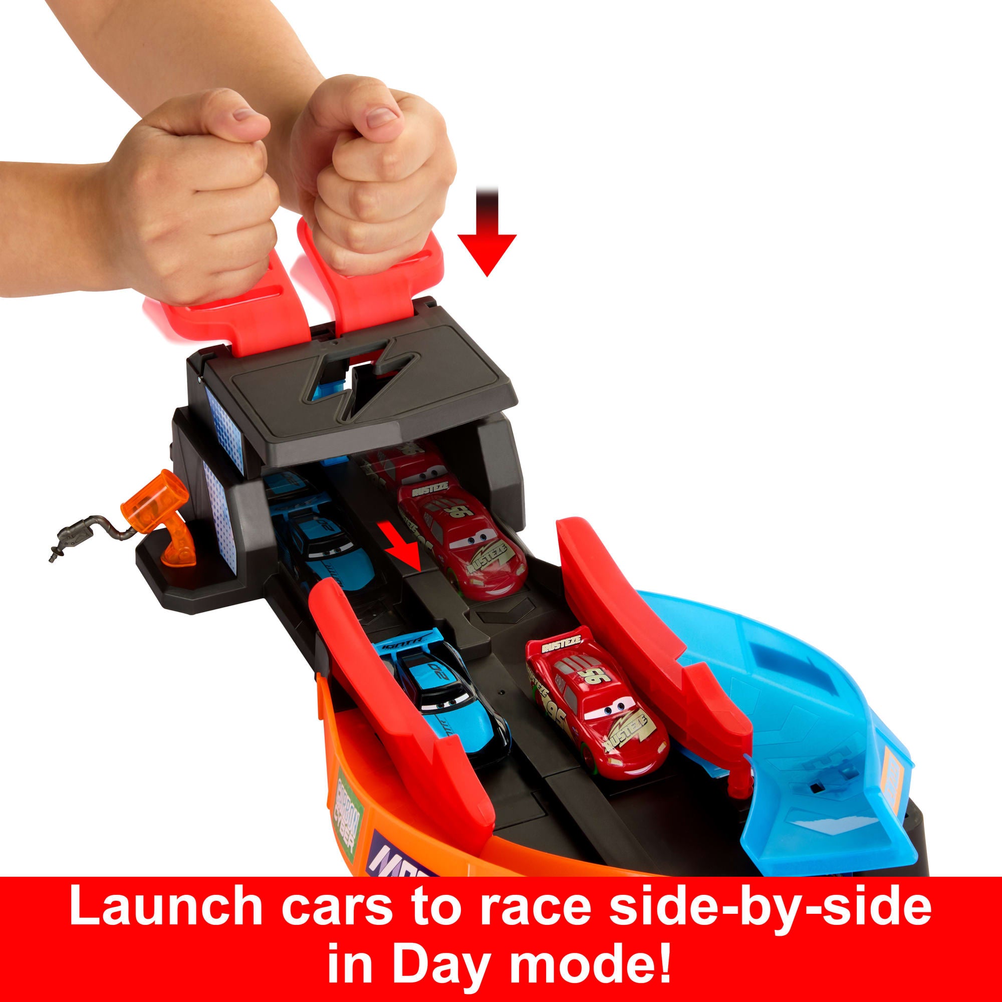 Disney and Pixar Cars Glow Racers Launch & Criss-Cross Glow Race ...