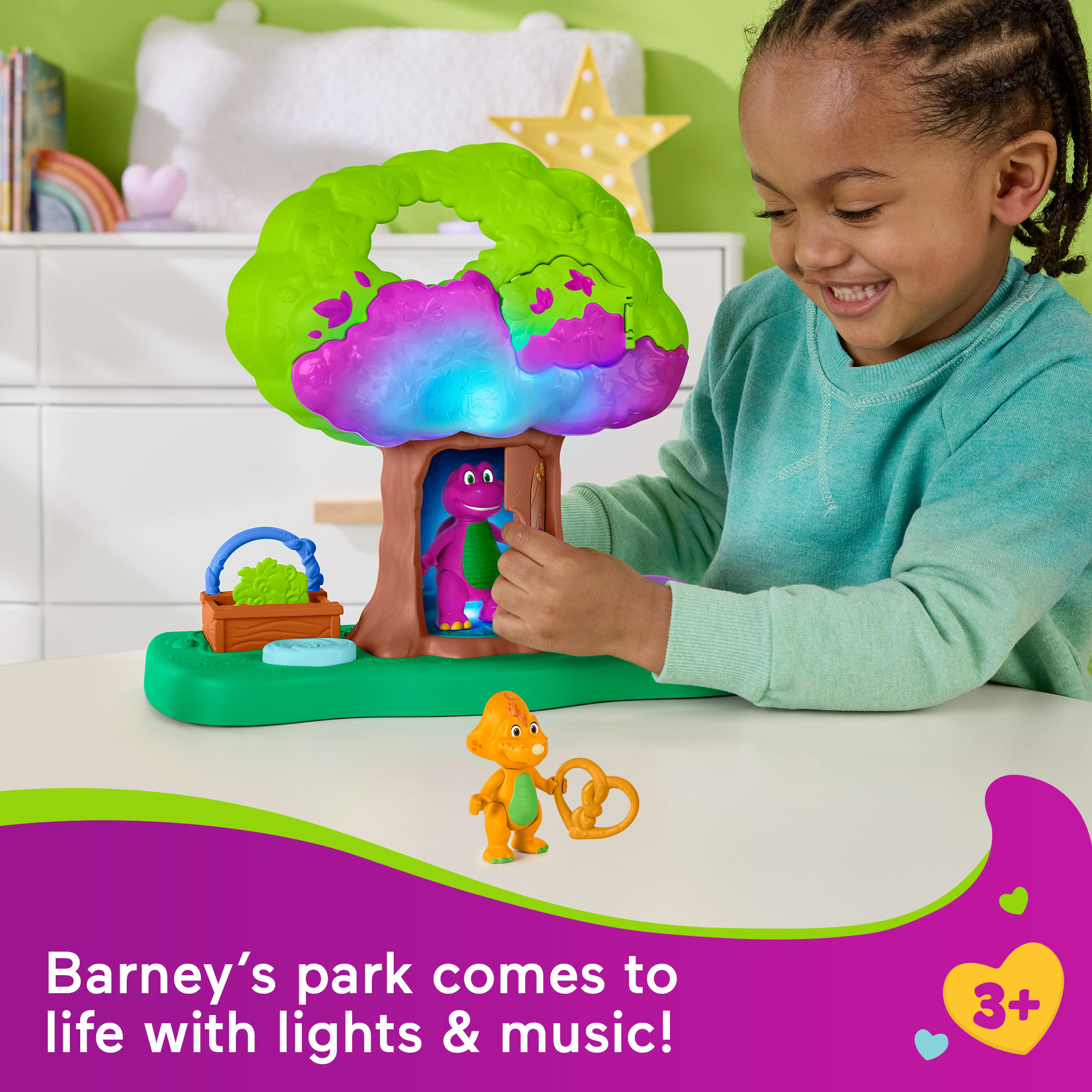 Fisher-Price Barney's World Lights & Sounds Treehouse Playset | Mattel
