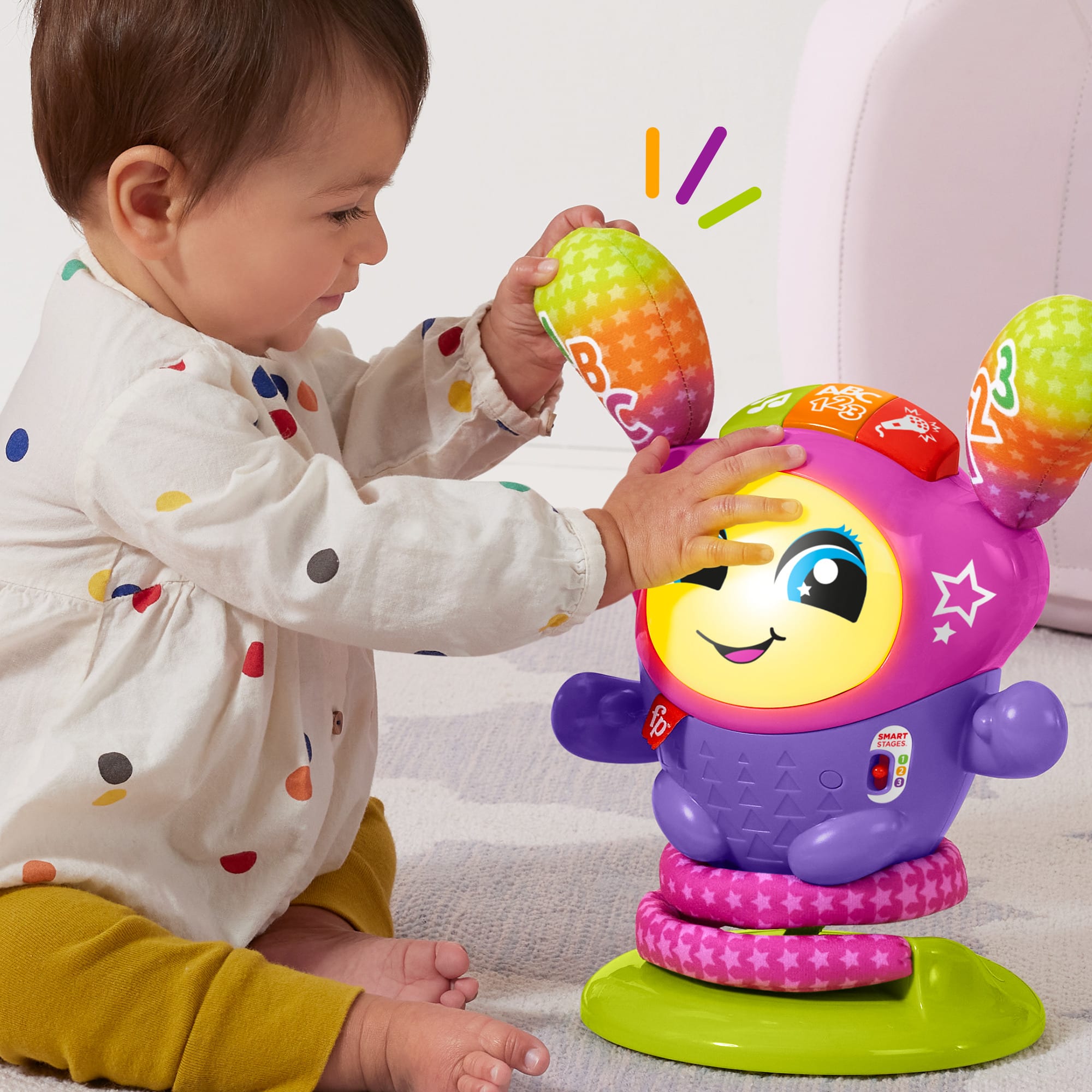 Fisher-Price Juguete para Bebés Dj Belle Salta y Aprende