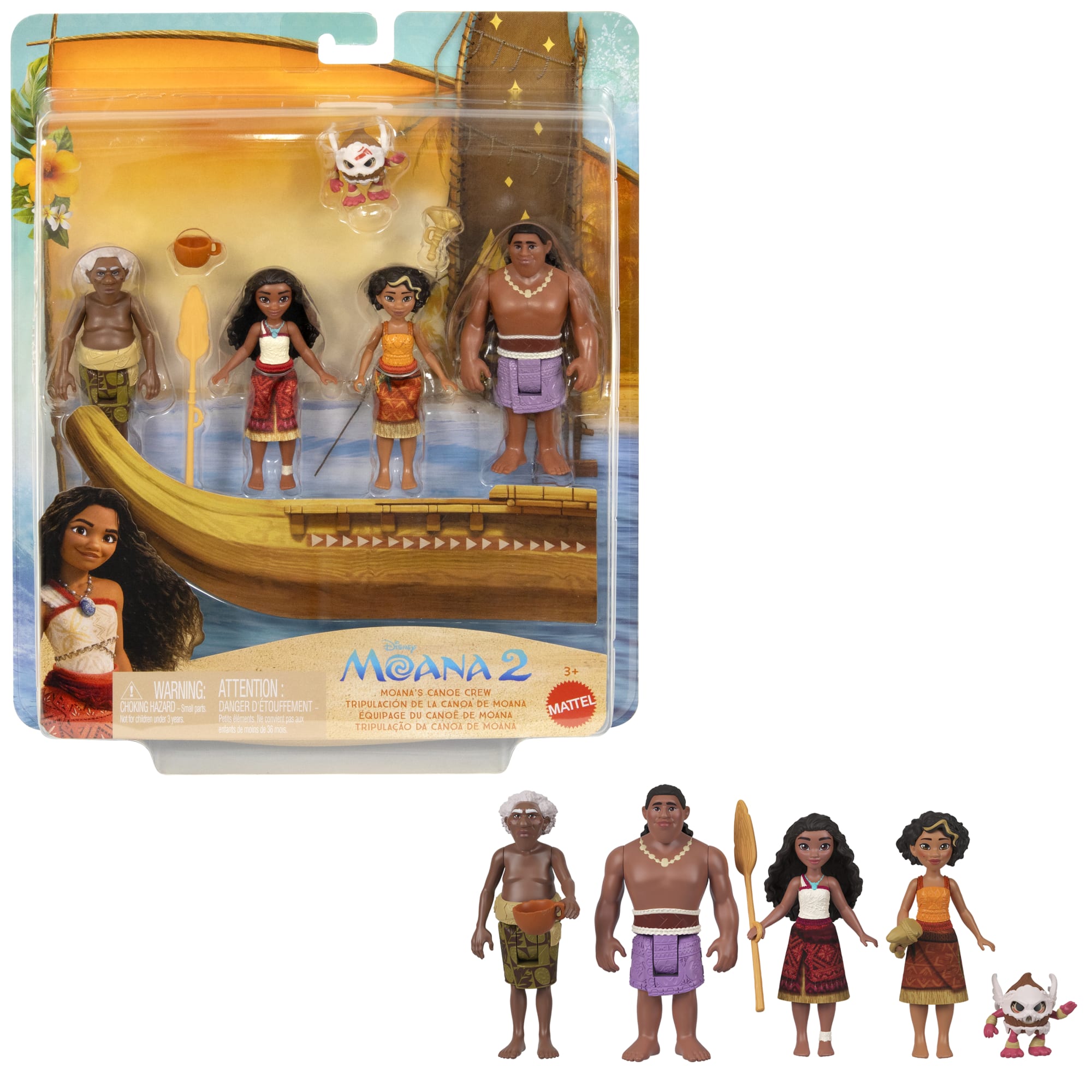 Disney Moana 2 Moana’s Canoe Crew | Mattel