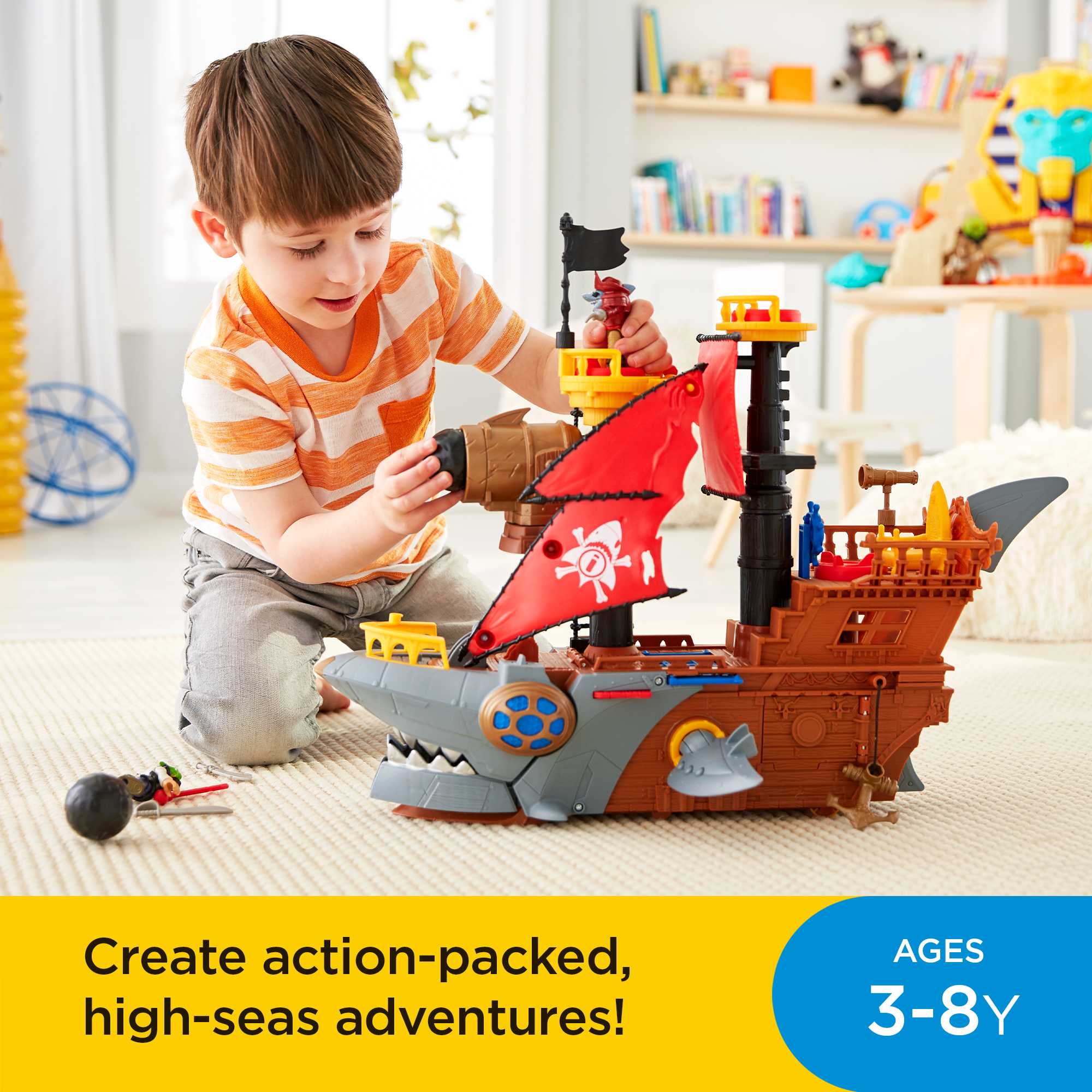 Imaginext Shark Bite Pirate Ship | Mattel