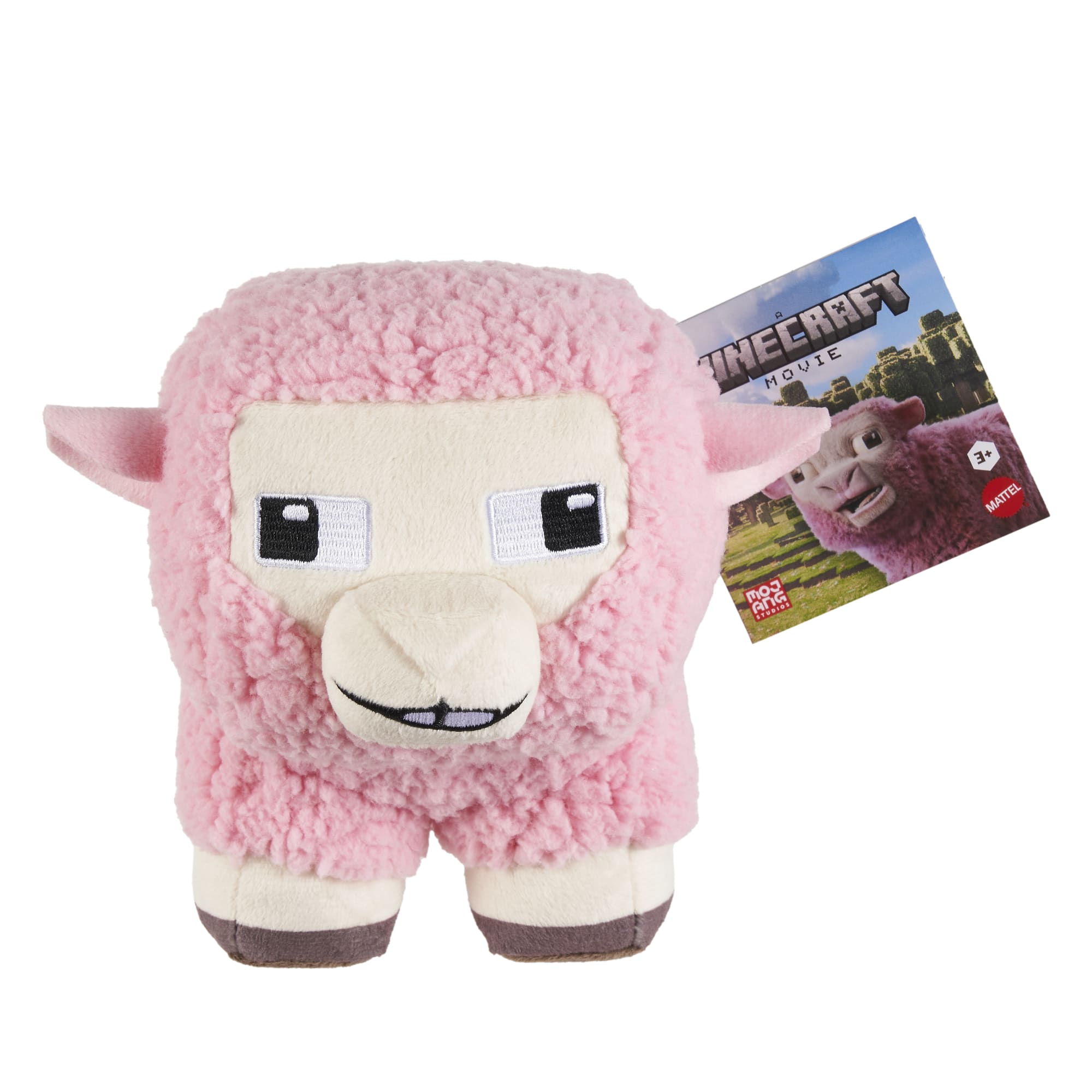 Minecraft Pink Sheep Plush Toy, 8-inch Collectible Soft Doll | Mattel