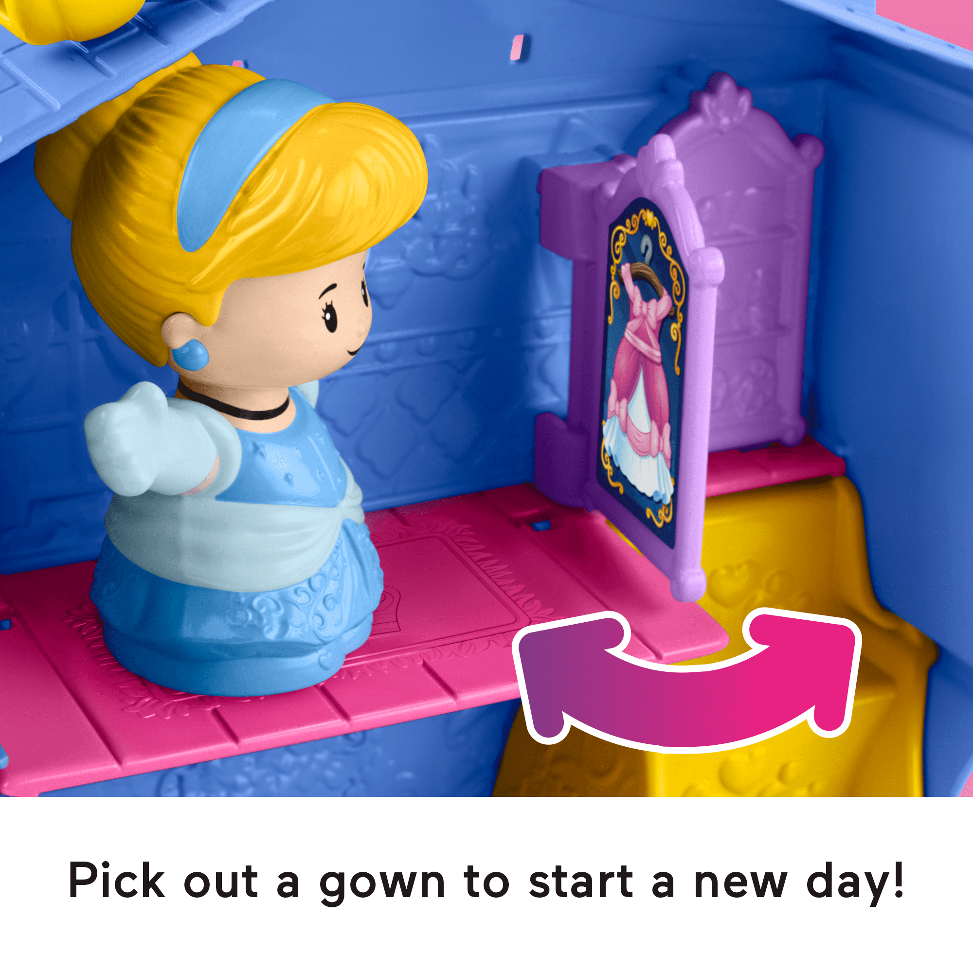Disney Princess Cinderella On-the-Go Playset by Little People | Mattel
