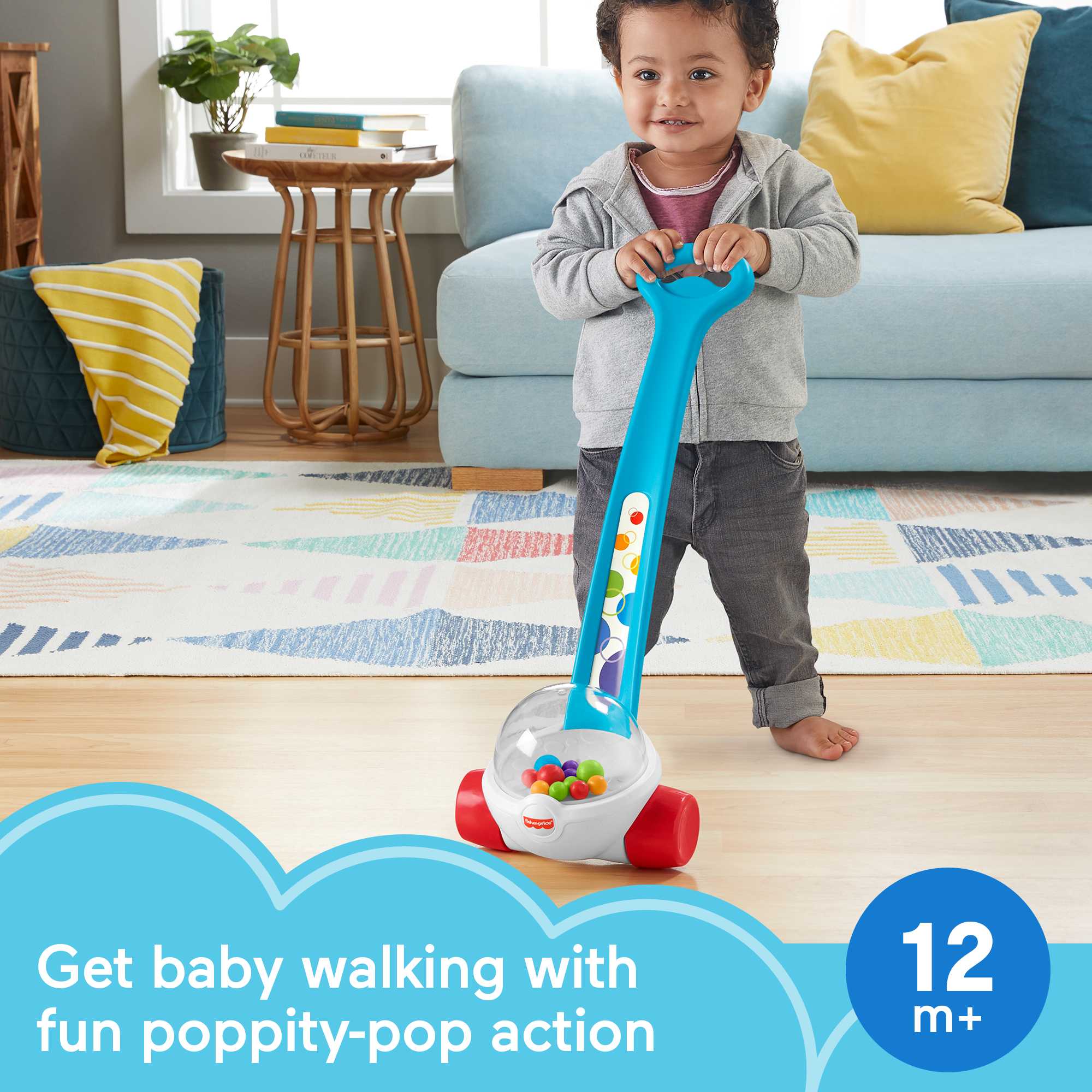 Fisher-Price Corn Popper Baby and Toddler Toy, Push Toy for 1 Year Old ...