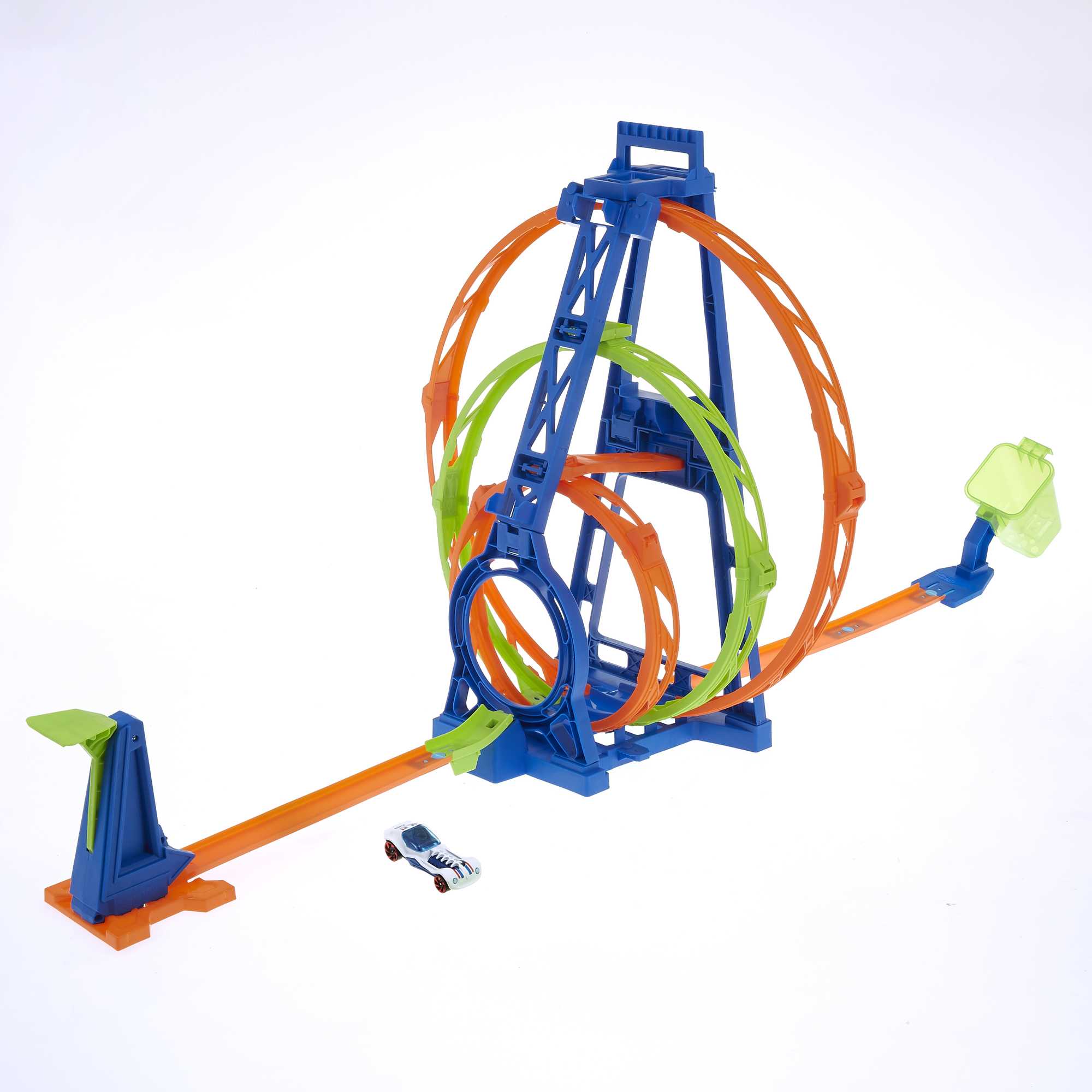 Hot Wheels Track with 1 Hot Wheels Car, Triple Loop Kit Track Set | Mattel