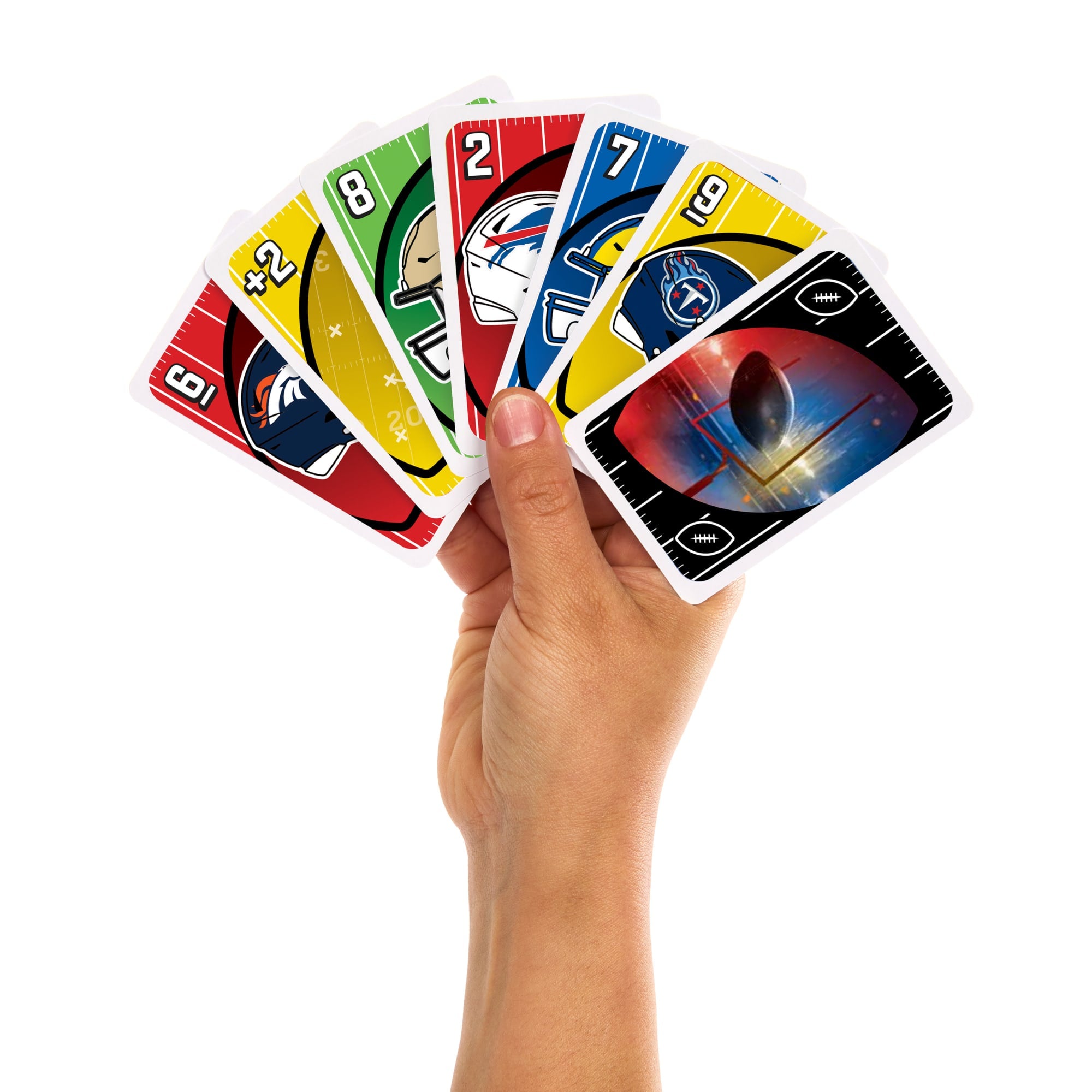 UNO NFL Card Game in Storage & Travel Tin | Mattel