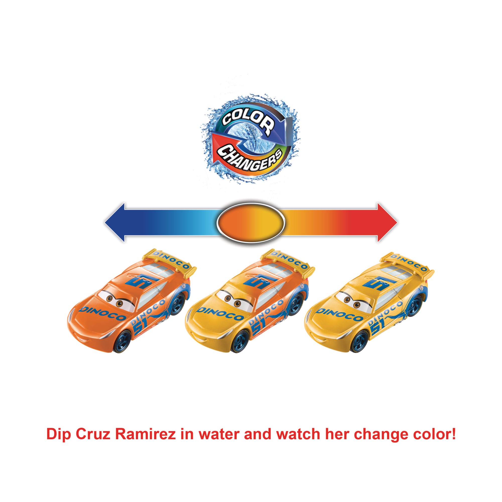 Disney and Pixar Cars Color Changers Dinoco Cruz Ramirez | Mattel