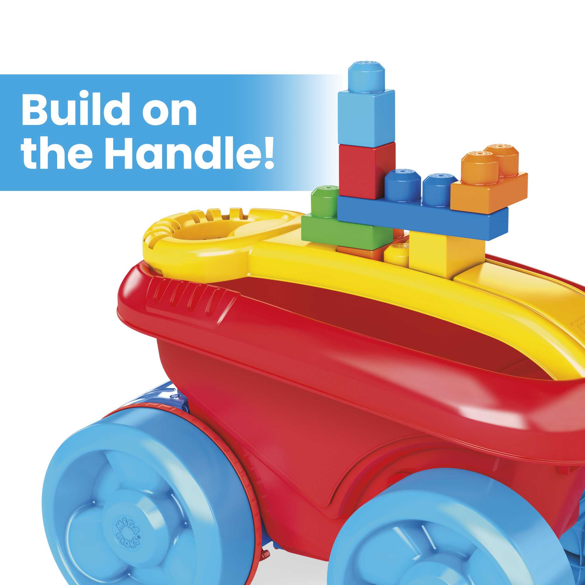 MEGA BLOKS First Builders Block Scooping Wagon | Mattel
