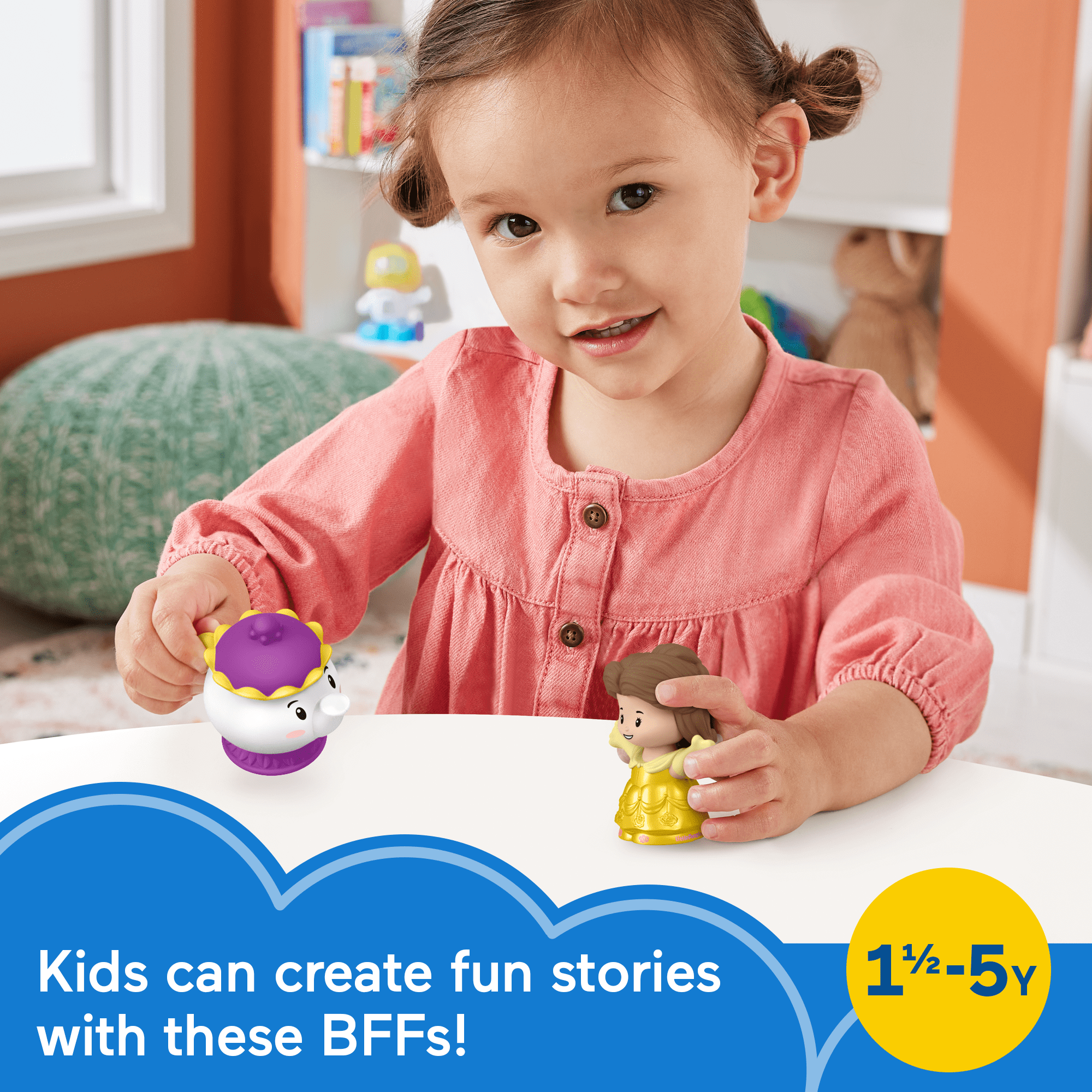 Disney Princess Belle and Mrs Potts by Little People | Mattel