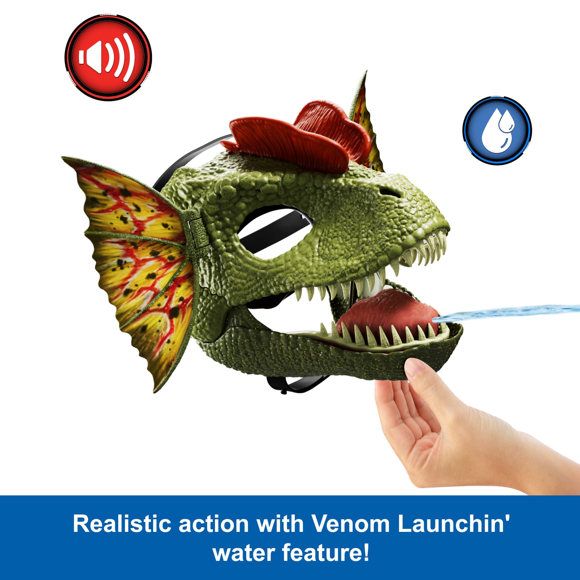JURASSIC WORLD Venom Launchin' Dilophosaurus Mask | Mattel