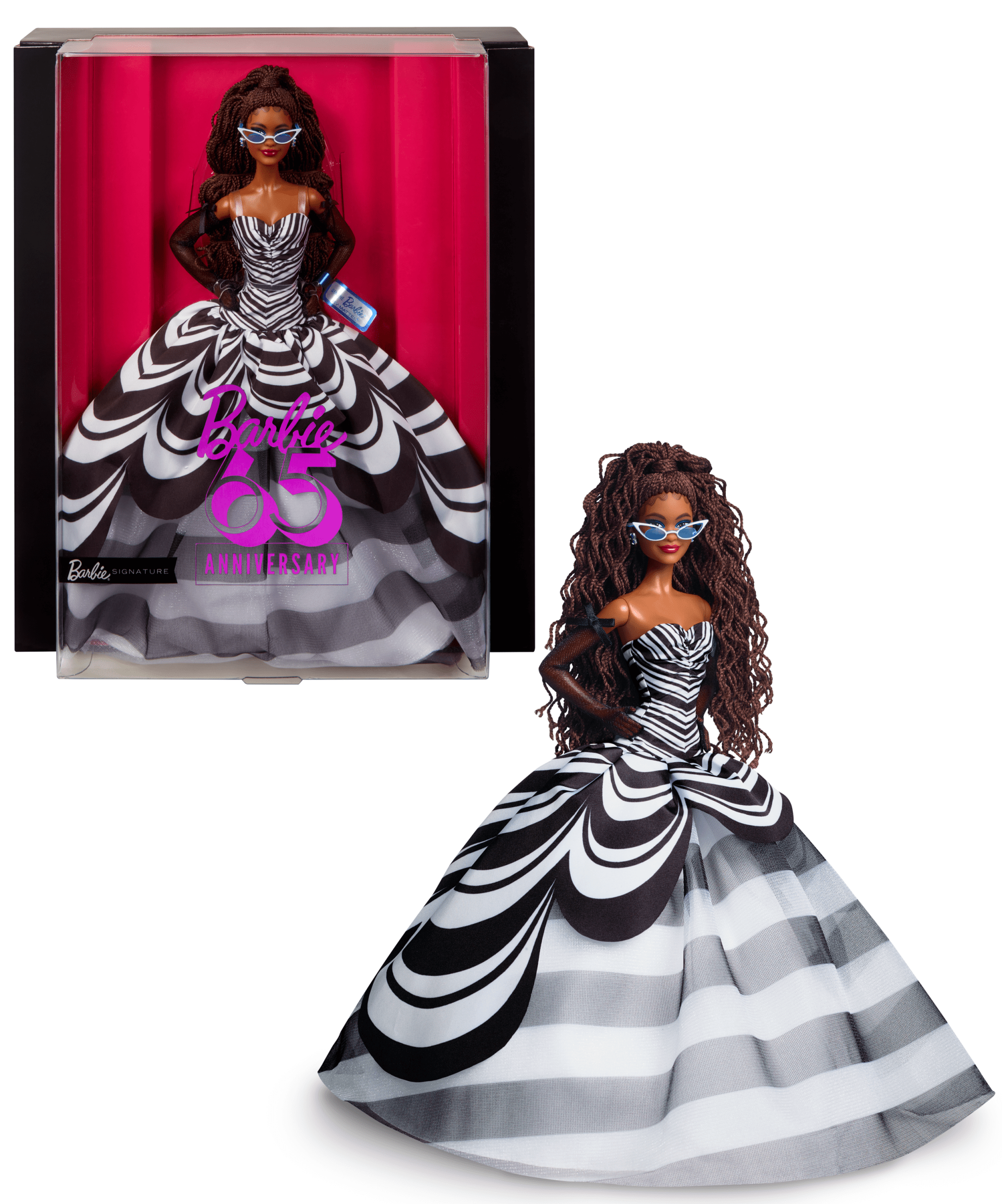 Barbie Signature 65th Anniversary Collectible Doll with Brown Hair and ...