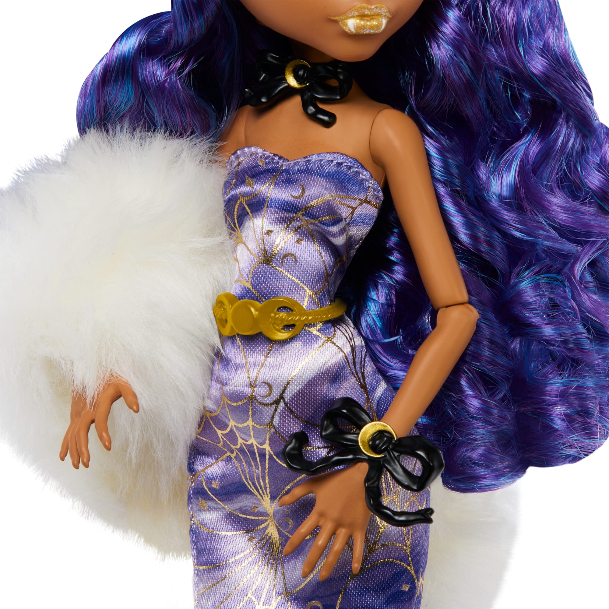Monster High Fêtes de fin d’année Poupée Clawdeen Wolf robe violette ...