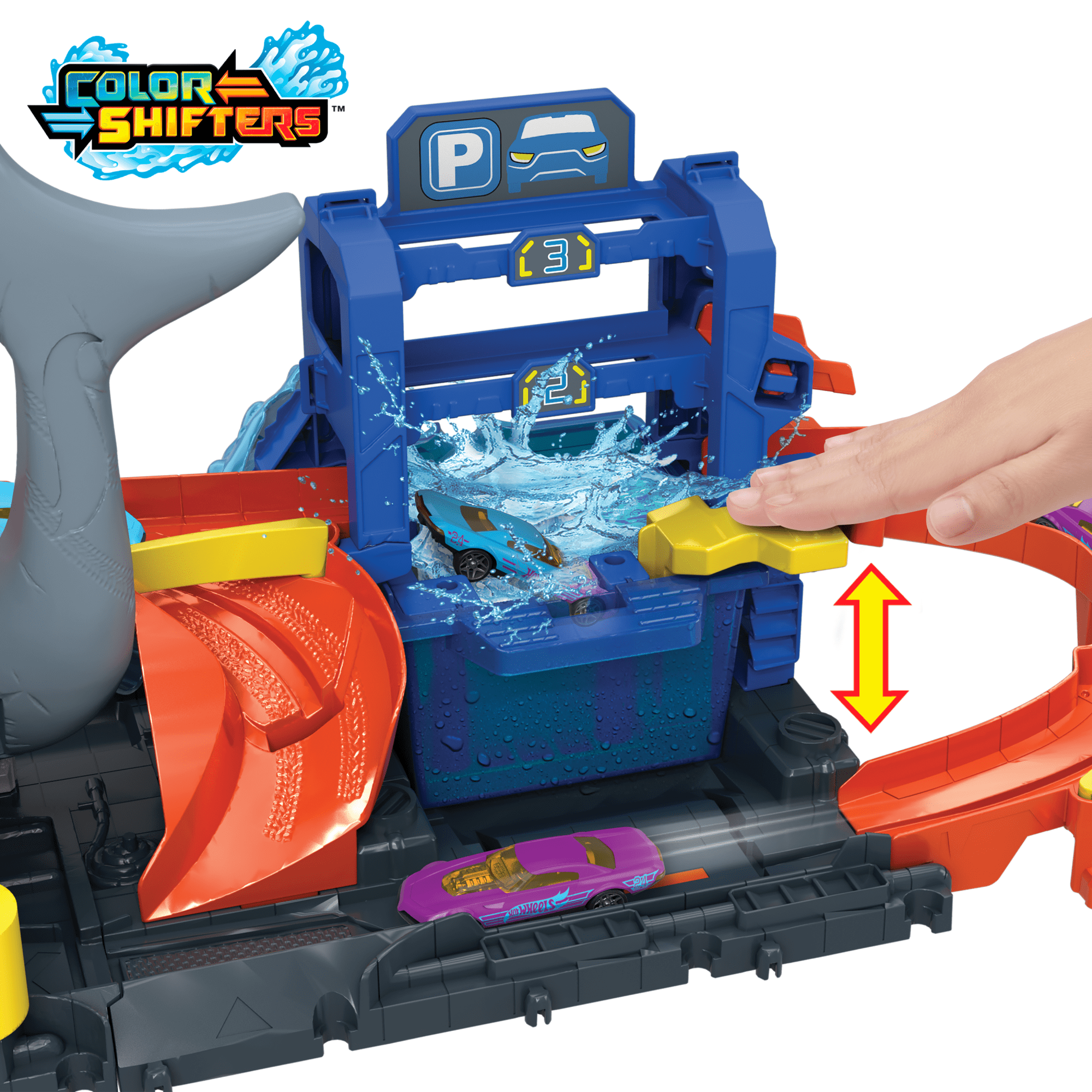 Hot Wheels Ultra Shark Car Wash, playset | Mattel